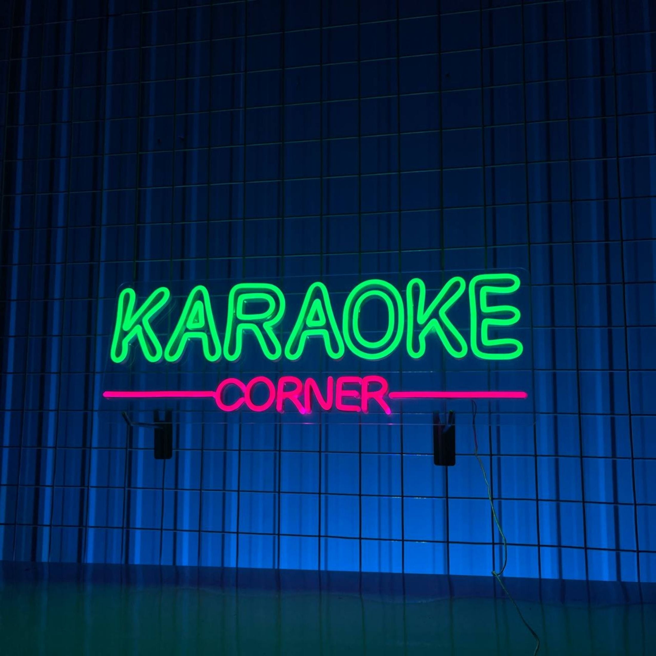 Handmadetneonsign Karaoke Corner Neon Sign, Karaoke Wall Art Decor ...