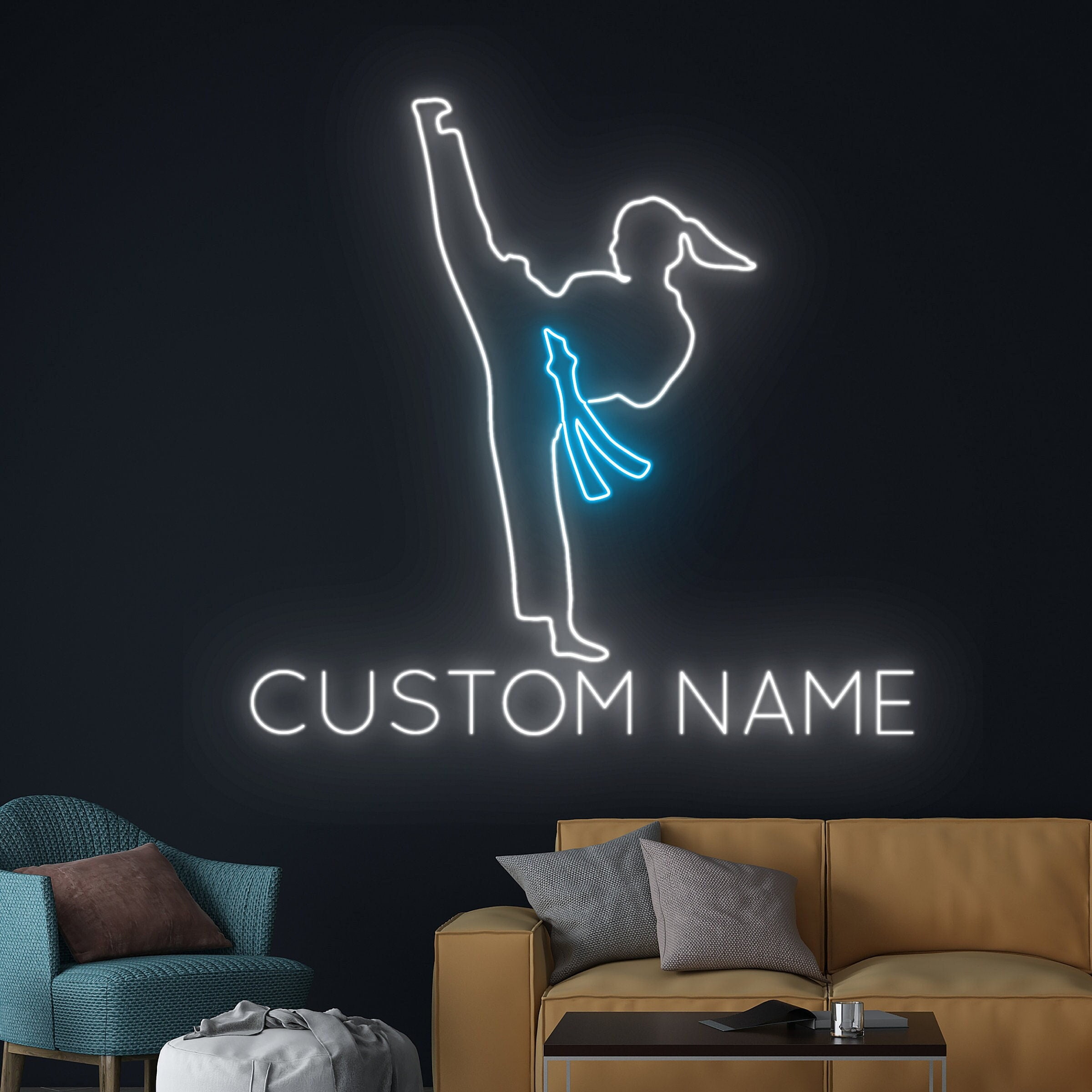 Handmadetneonsign Karate Girl Neon Sign, Karate Kid Led Sign, Martial ...