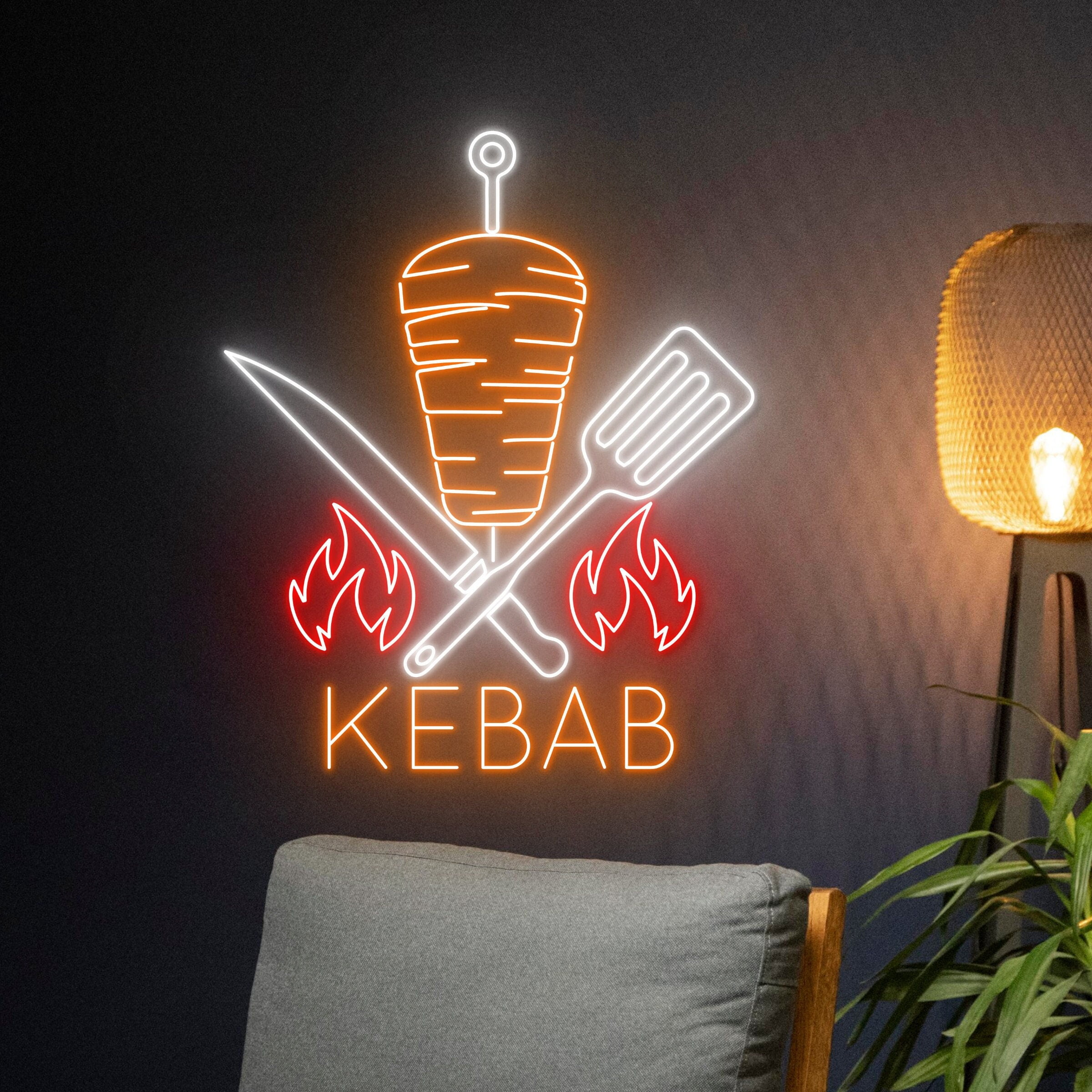 Handmadetneonsign Kebab Neon Sign, Doner Kebab Led Light, Kebab Neon ...