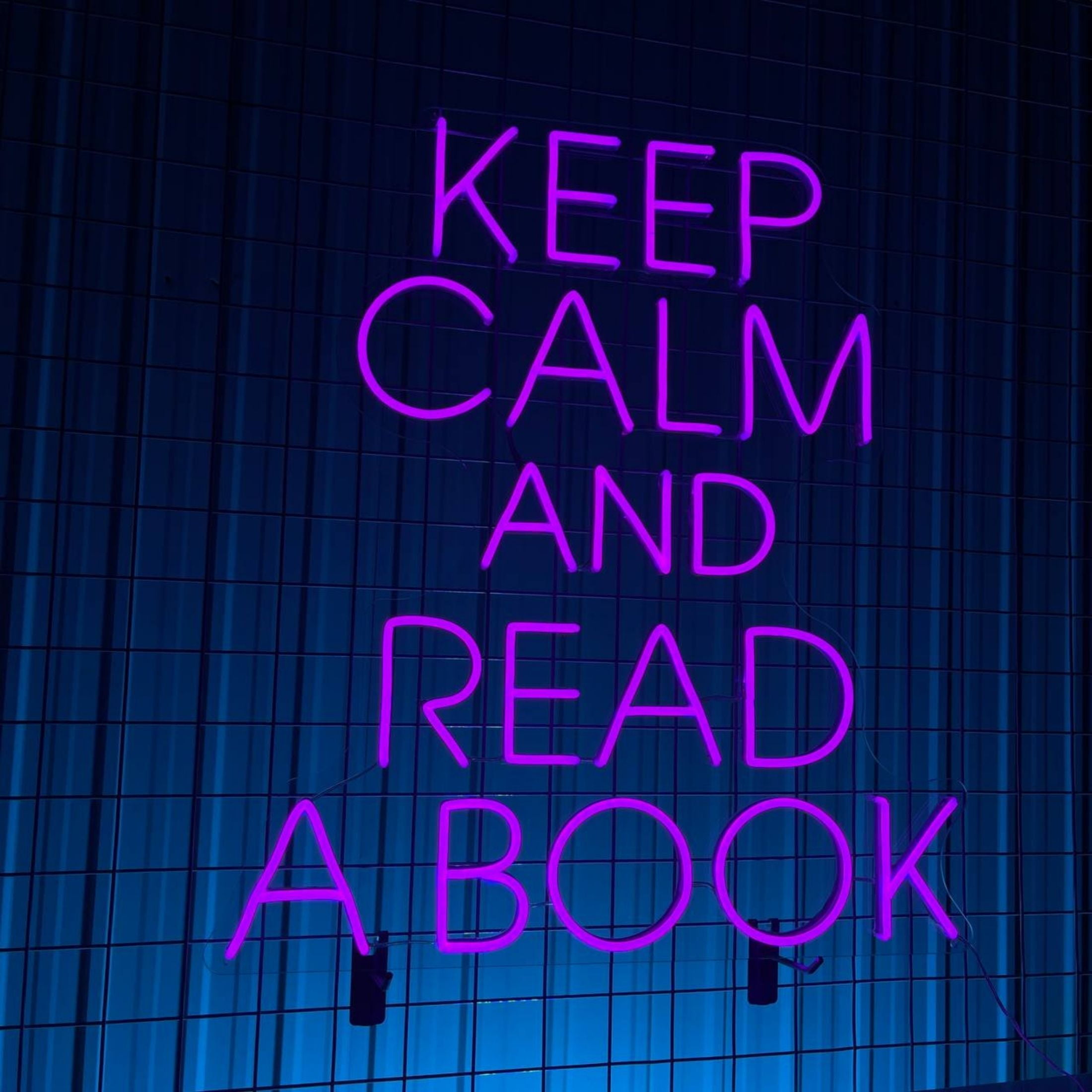 Handmadetneonsign Keep Calm And Read A Book Neon Sign, Book Store Wall ...
