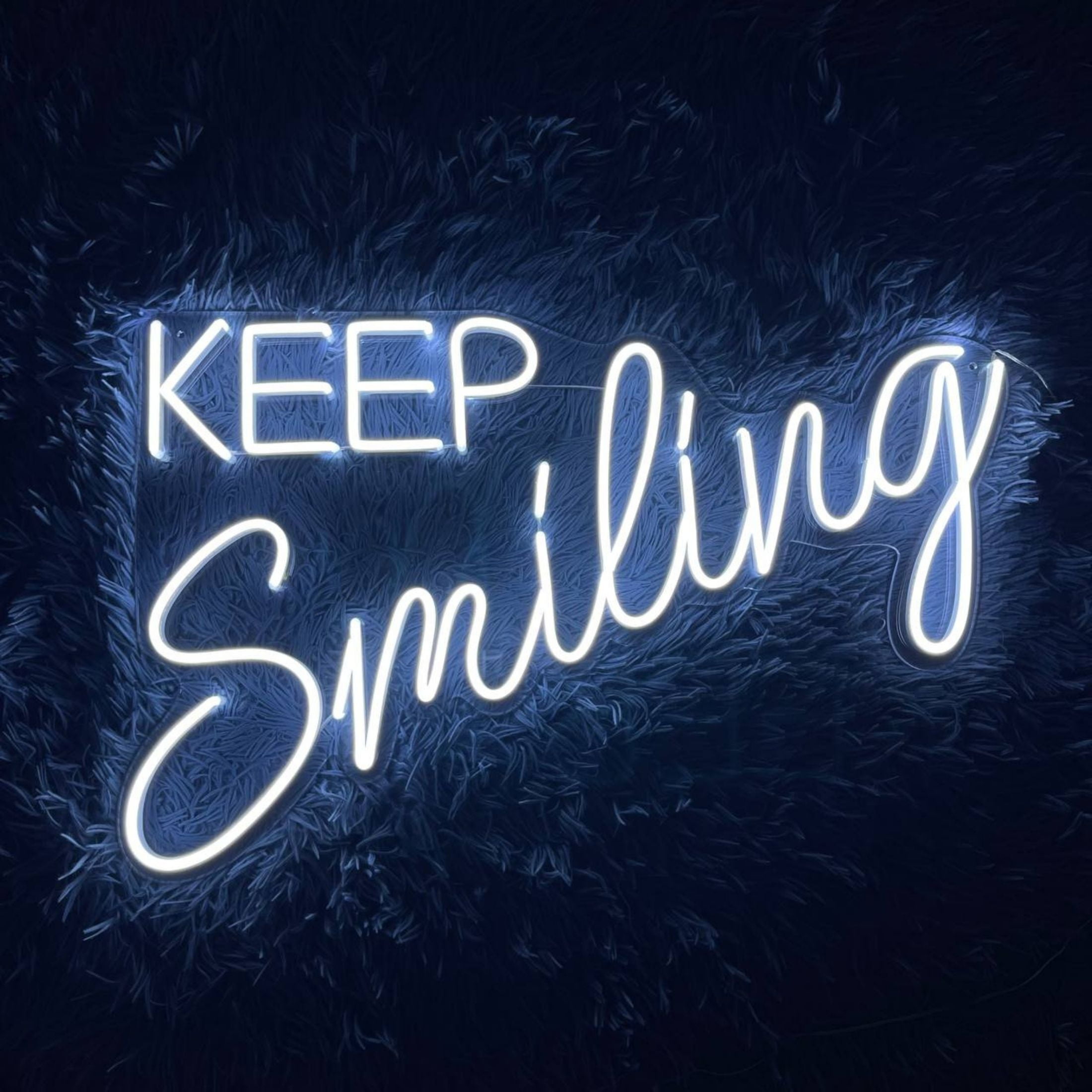 Handmadetneonsign Keep Smiling Neon Sign, Motivational Quotes Wall Art ...