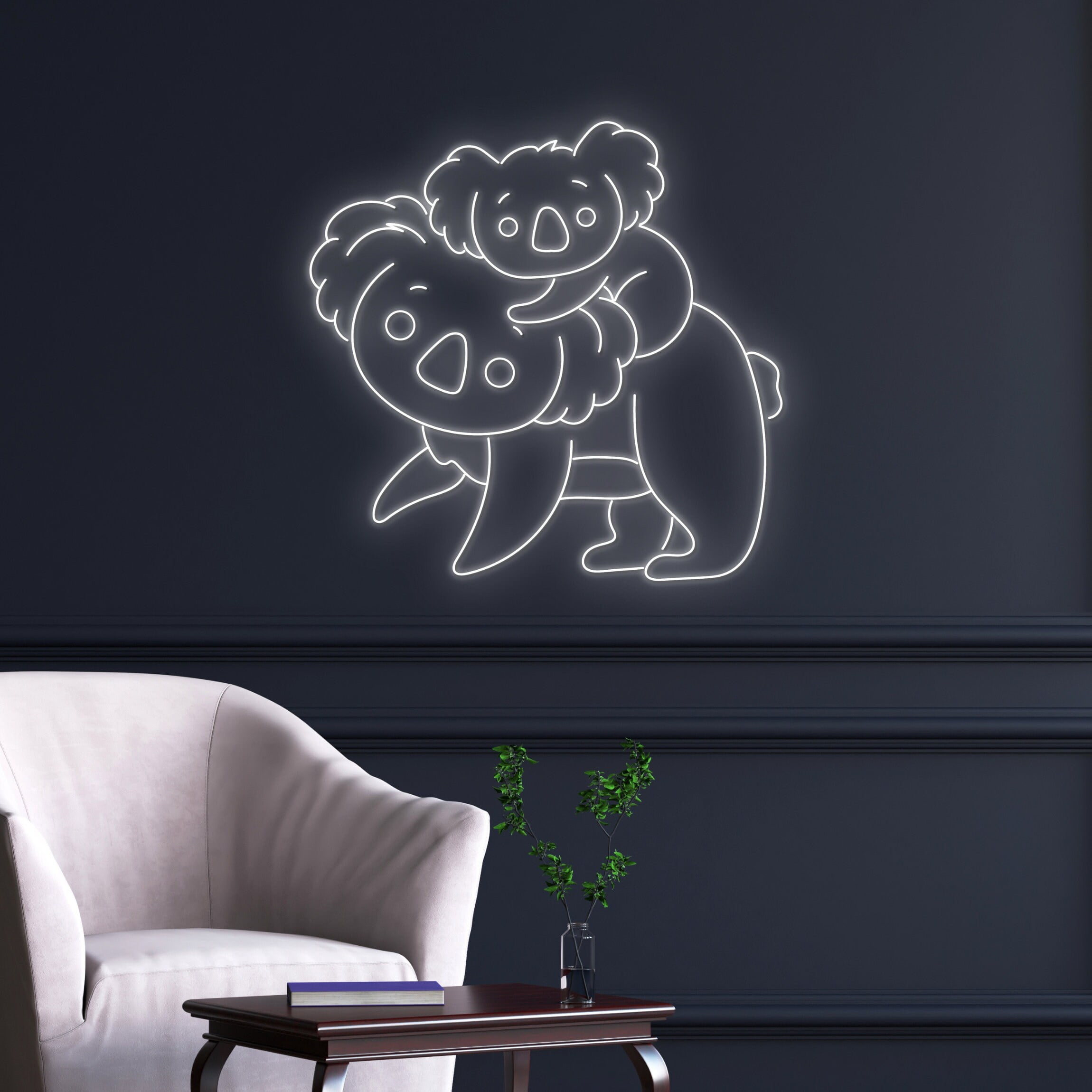 Handmadetneonsign Koala Family Neon Sign, Koala Led Sign, Koala Led ...