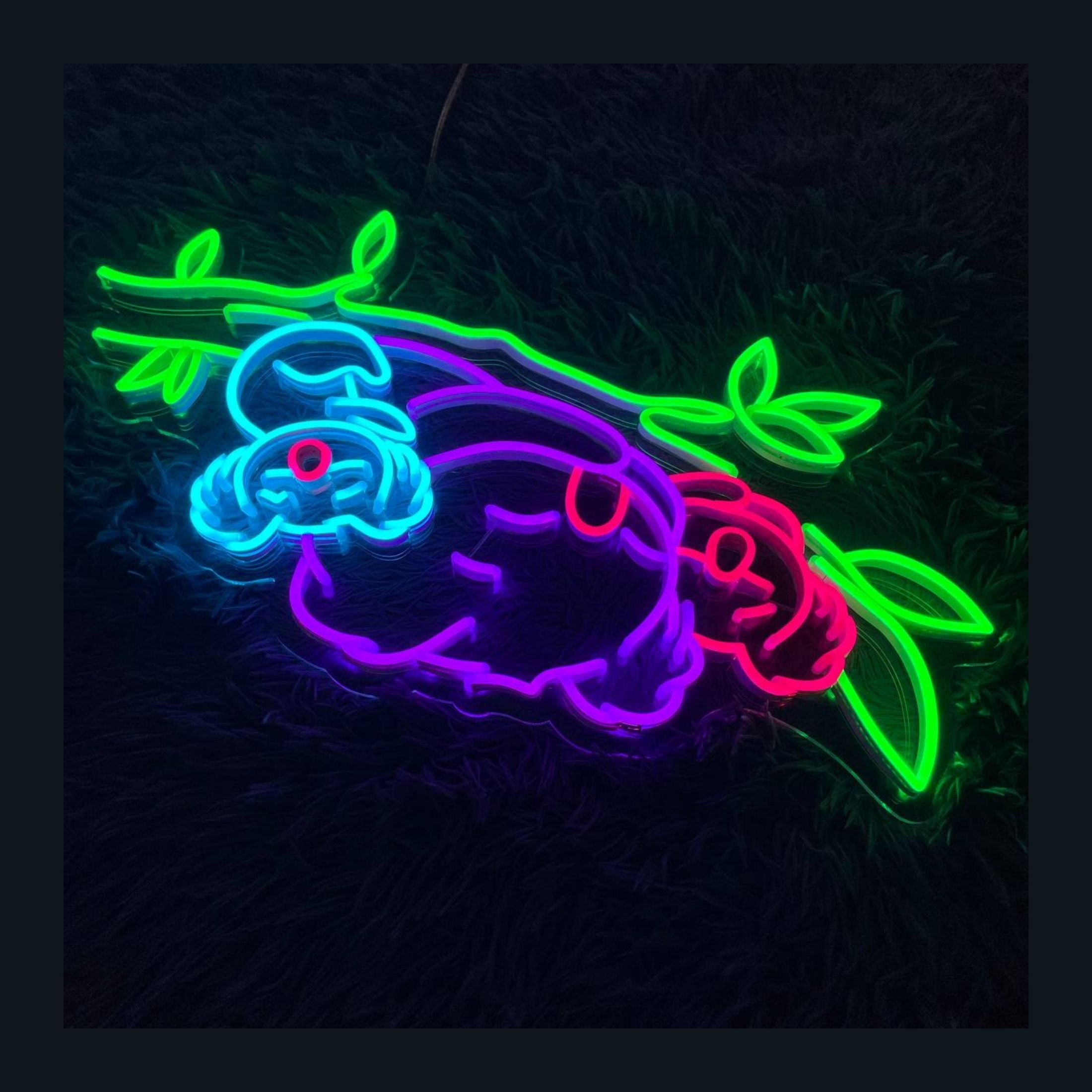 Handmadetneonsign Koala Neon Sign, Koala Sleeping Wall Art Decor ...