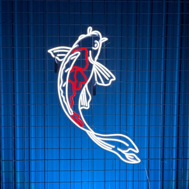 Handmadetneonsign Koi Fish Neon Sign, Koi Fish Led Light, Koi Fish Neon ...