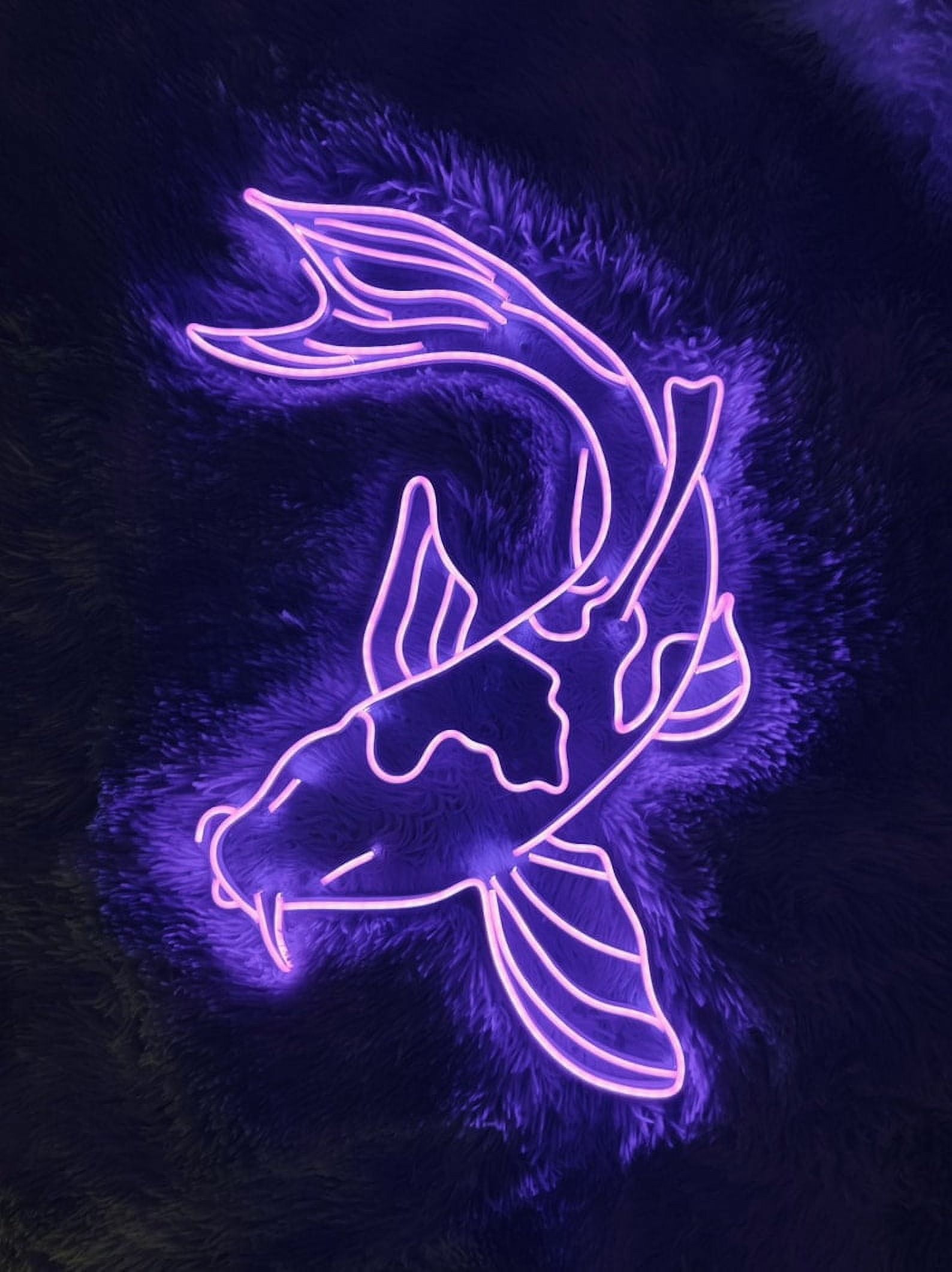 Handmadetneonsign Koi fish Led Sign, Koi fish Neon Sign, Wall Decor ...