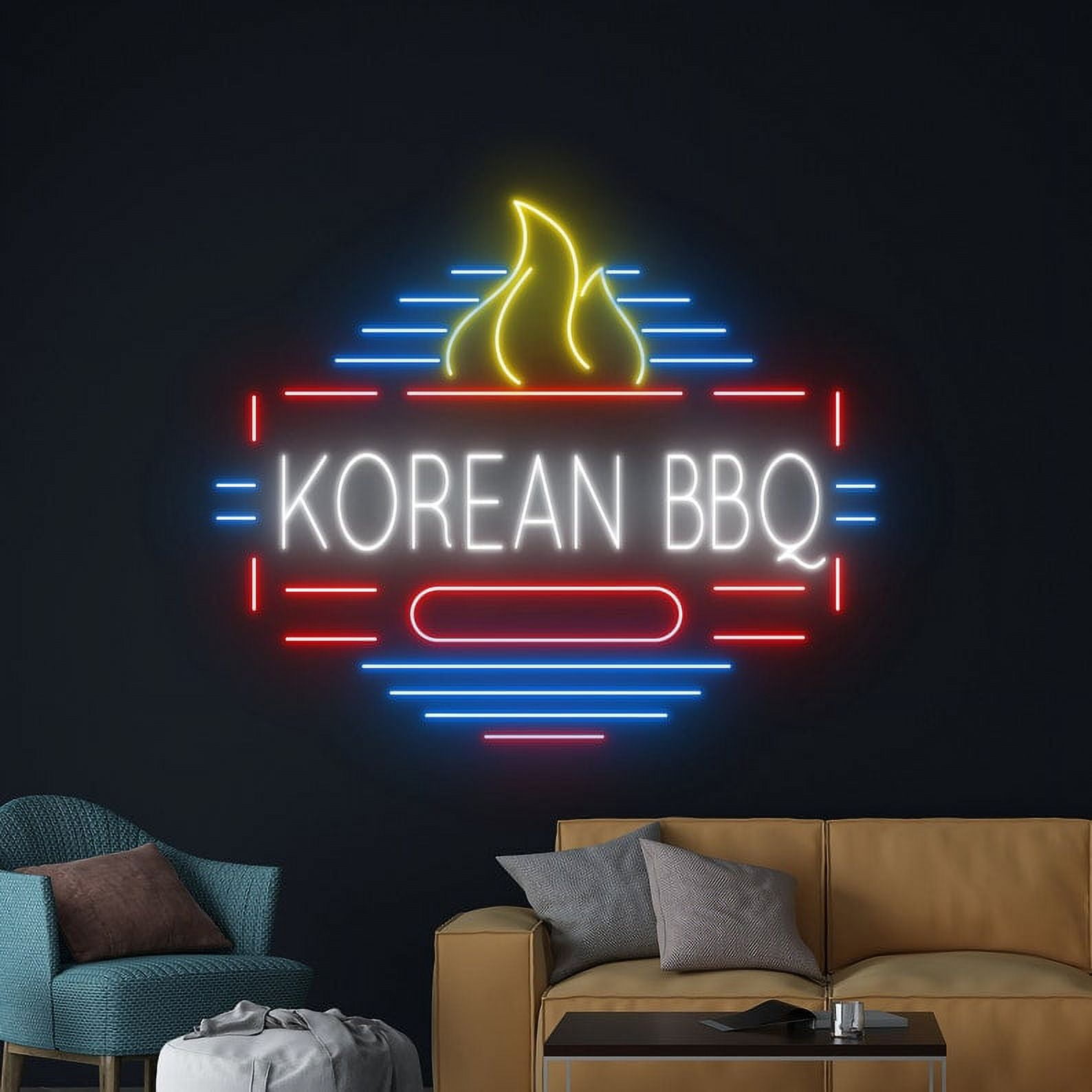 Handmadetneonsign Korean BBQ Neon Sign, Korean BBQ Neon Art Decor ...