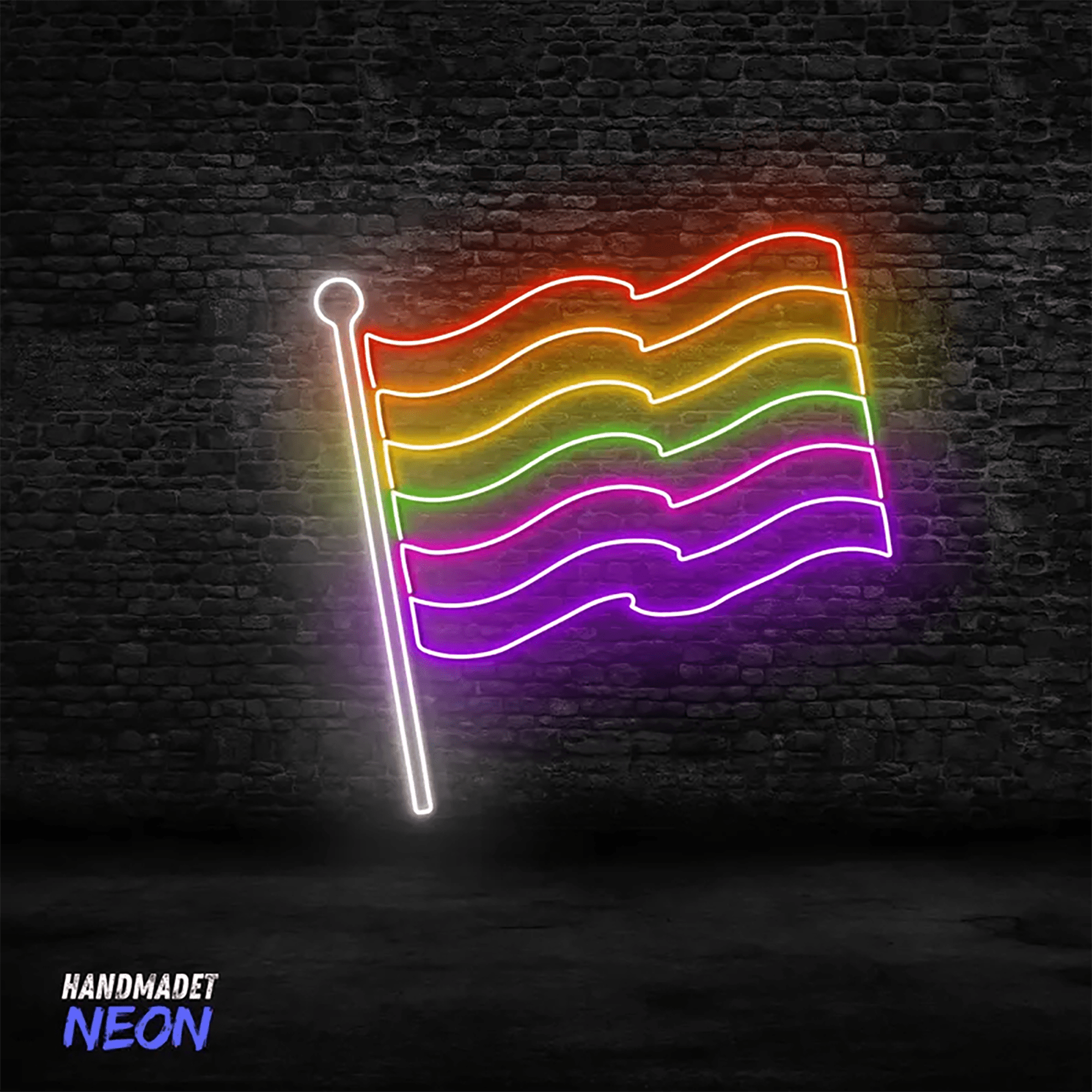 Handmadetneonsign LGBT Flag Neon Sign, Custom Wall Decor for Bedroom ...
