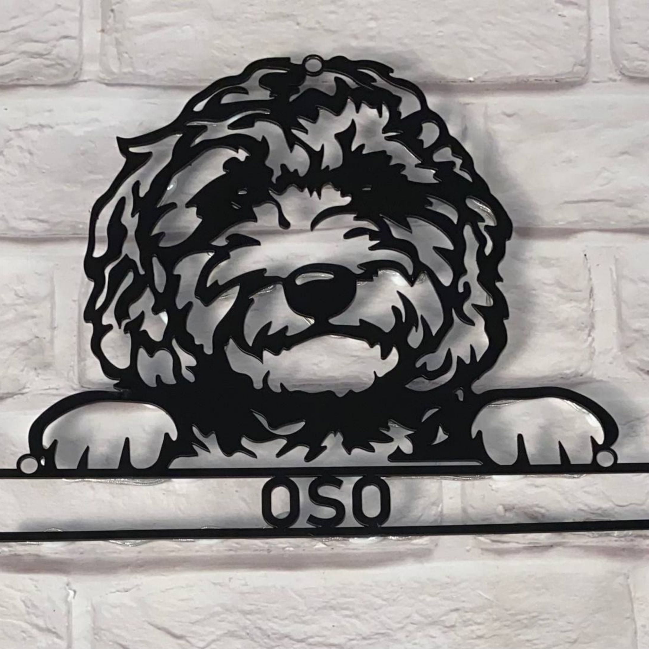 Handmadetneonsign Labradoodle Dog Ball Metal Wall Art Light, Dog Metal ...