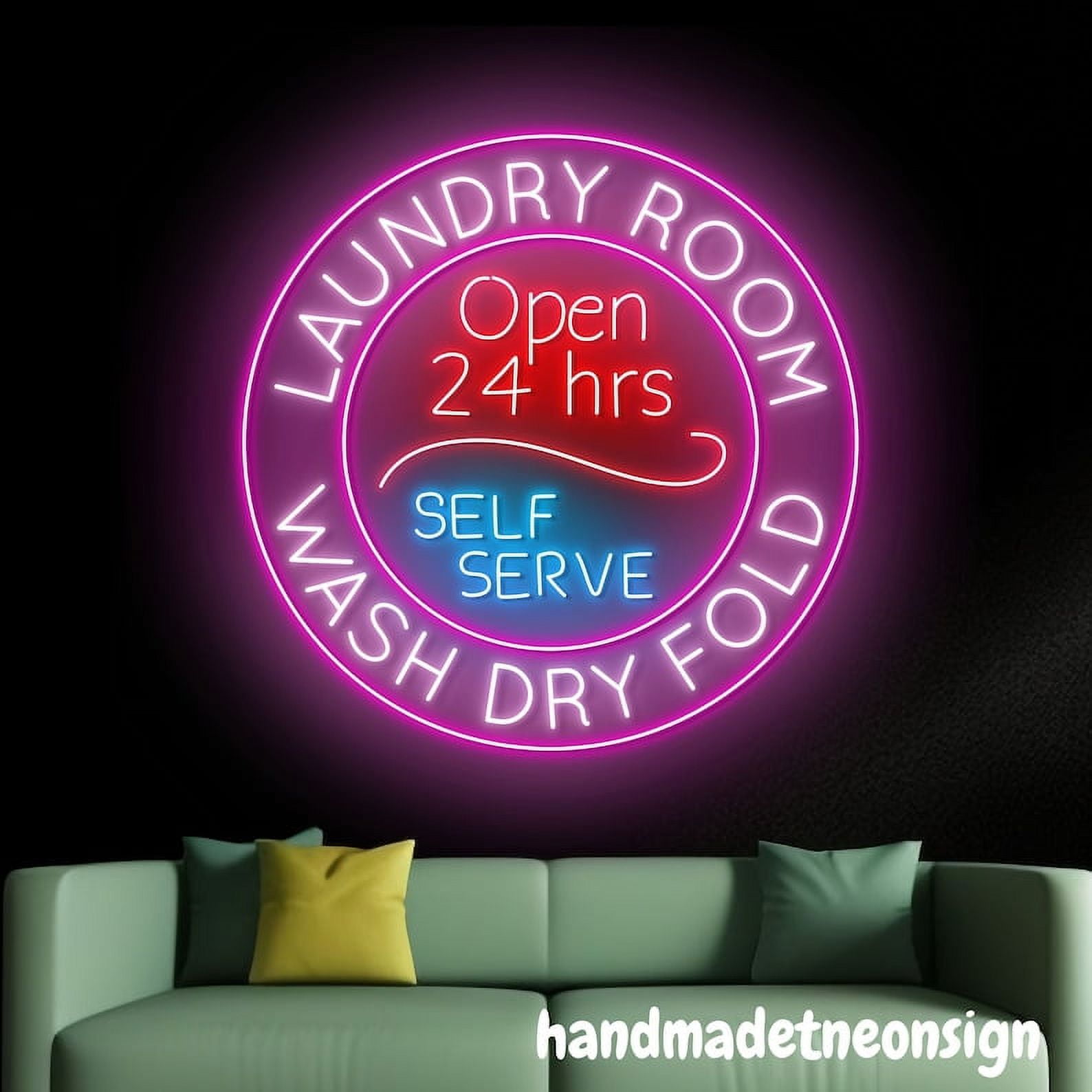 Handmadetneonsign Laundry Room Neon Wall Sign, Laundry Room Wall Art ...