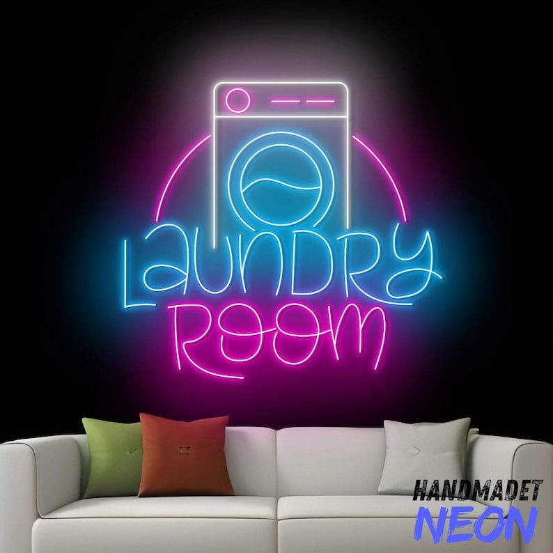 Handmadetneonsign Laundry Room Open Neon Sign, Laundry Led Sign ...