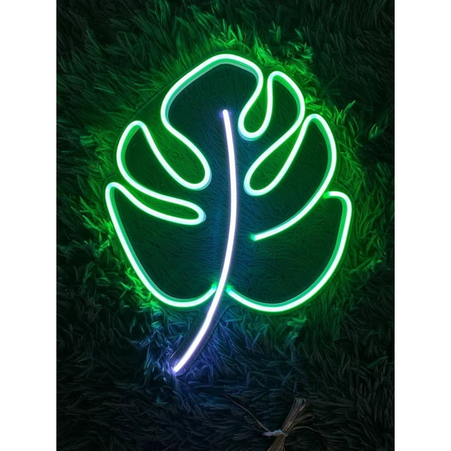 Handmadetneonsign Leaf Led Sign, Leaf Neon Sign, Wall Decor, Leaf Led ...