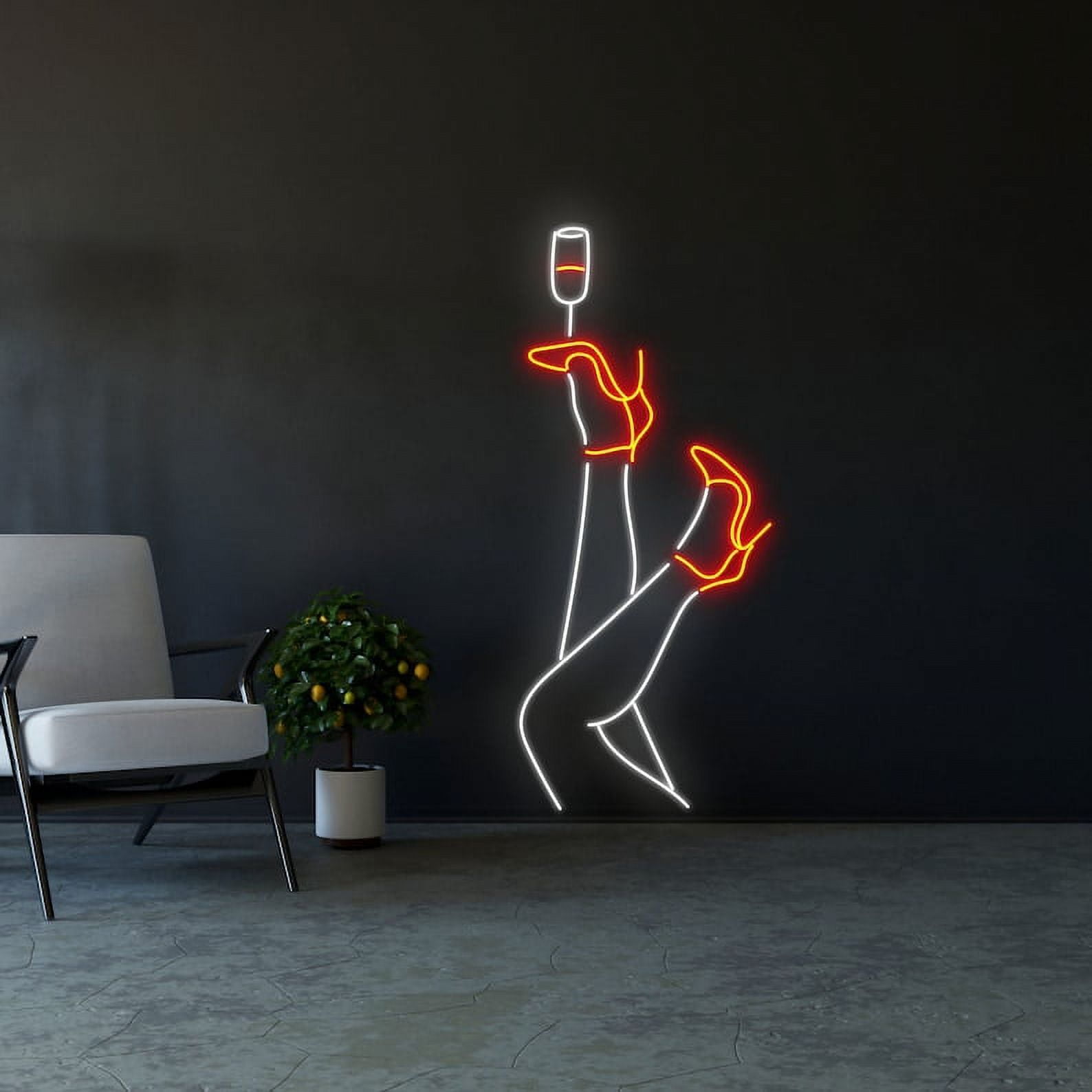 Handmadetneonsign Legs with Wine Glass Led Sign, Sexy Legs Led Sign ...