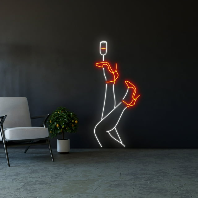 Handmadetneonsign Legs with Wine Glass Led Sign, Sexy Legs Led Sign ...