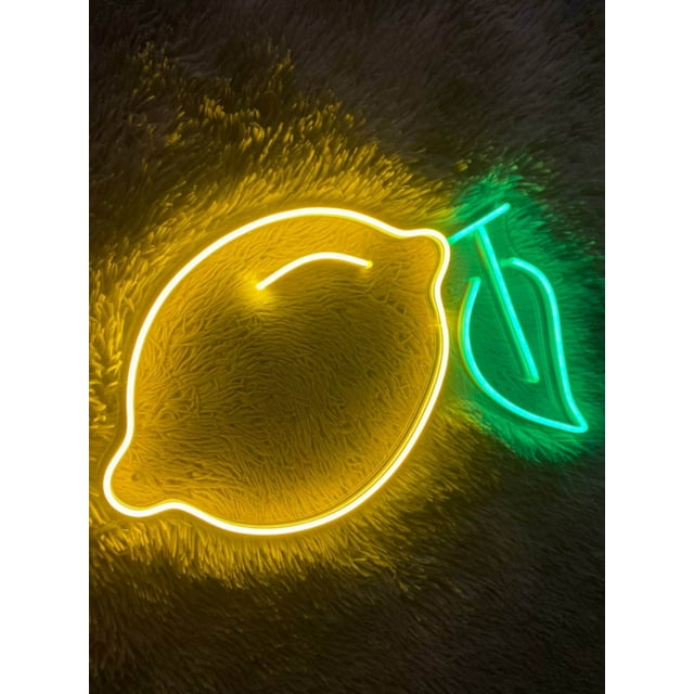 Handmadetneonsign Lemon Led Sign, Lemon Neon Sign, Wall Decor, Fruit ...