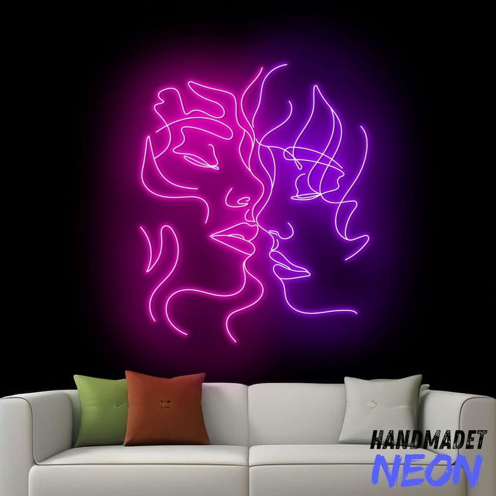 Handmadetneonsign Lesbian Couple Neon Sign, LGBT Couple Wall Art Light ...