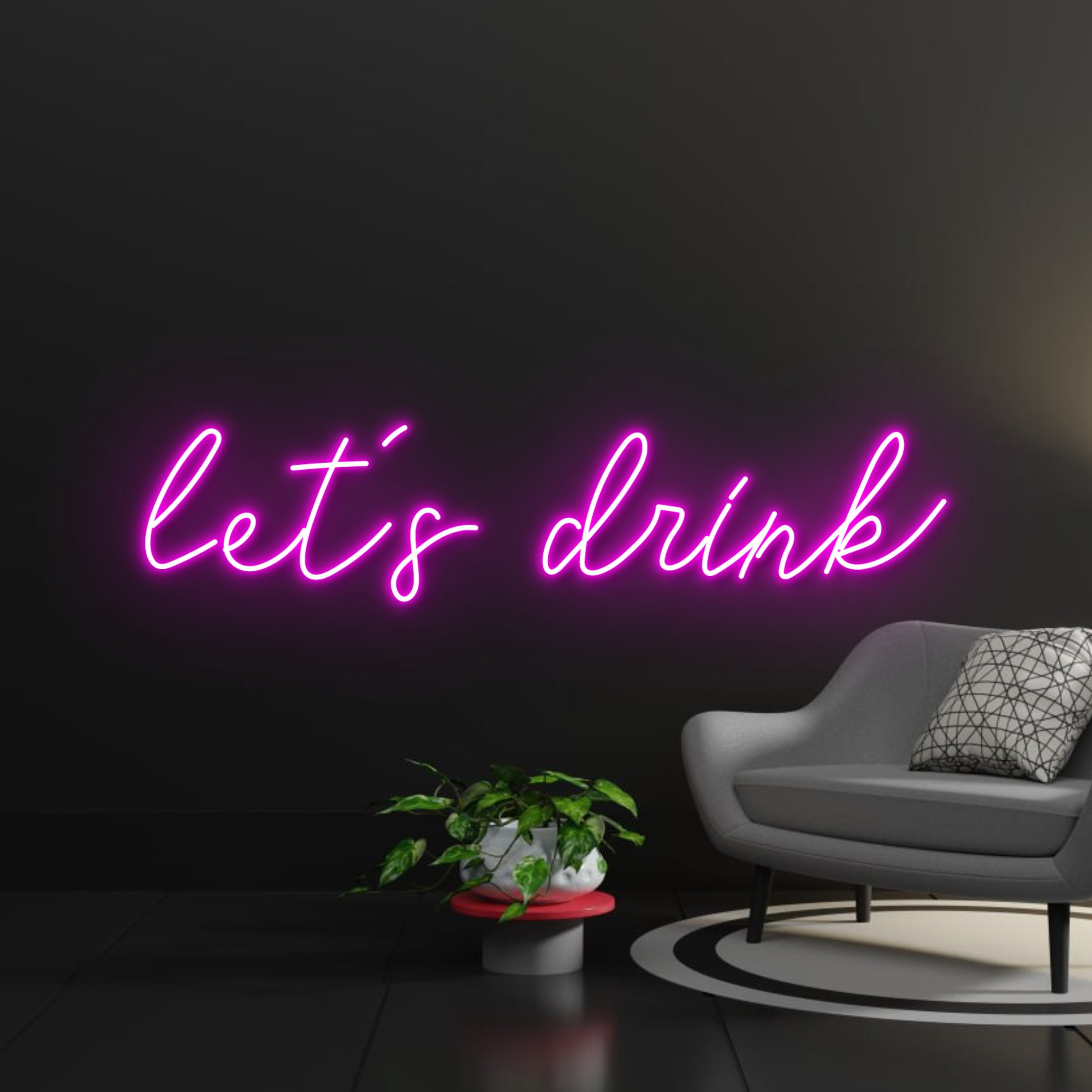 Handmadetneonsign Let's Drink Neon Signs, Let's Drink LED Lights, Let's ...