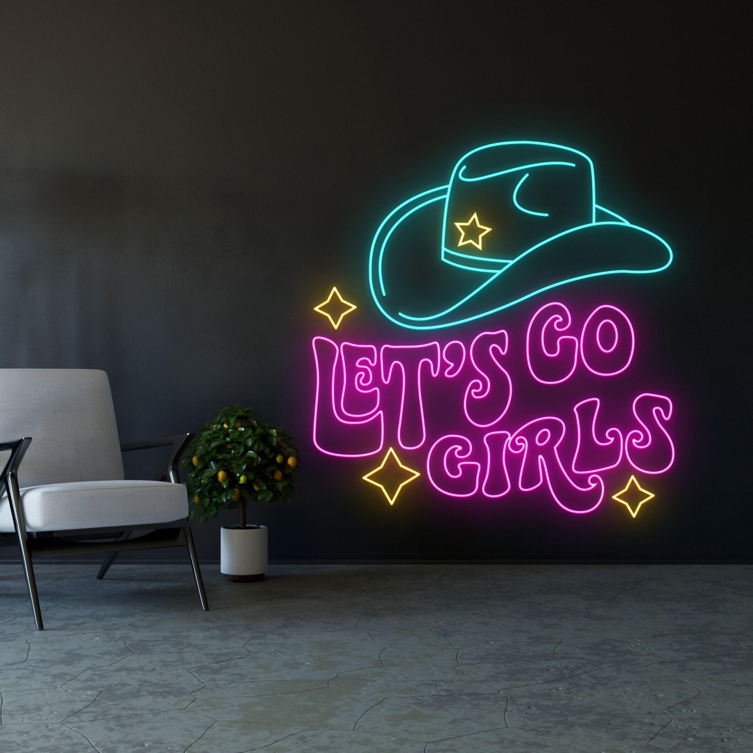 Handmadetneonsign Let's Go Girls Neon Sign, Let's Go Girls Led Sign ...
