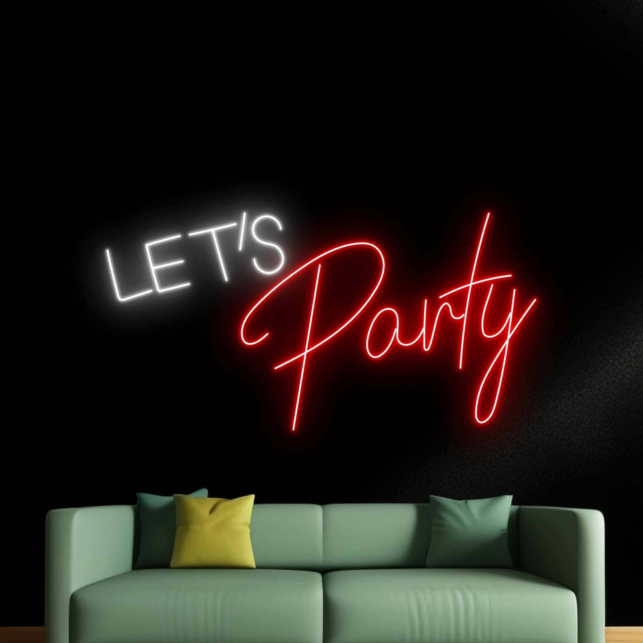 Handmadetneonsign Lets Party Neon Sign, Quote Wall Art Decor, Party ...