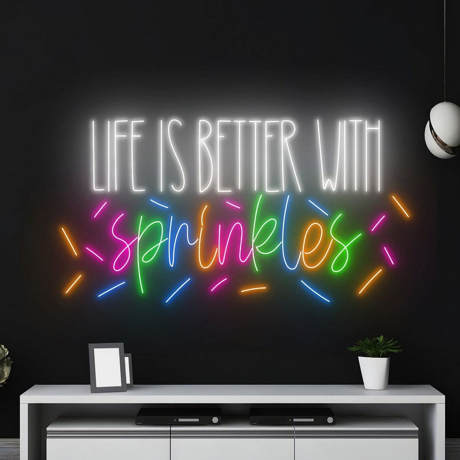 Handmadetneonsign Life Is Better With Sprinkles Neon Sign, Sprinkles ...