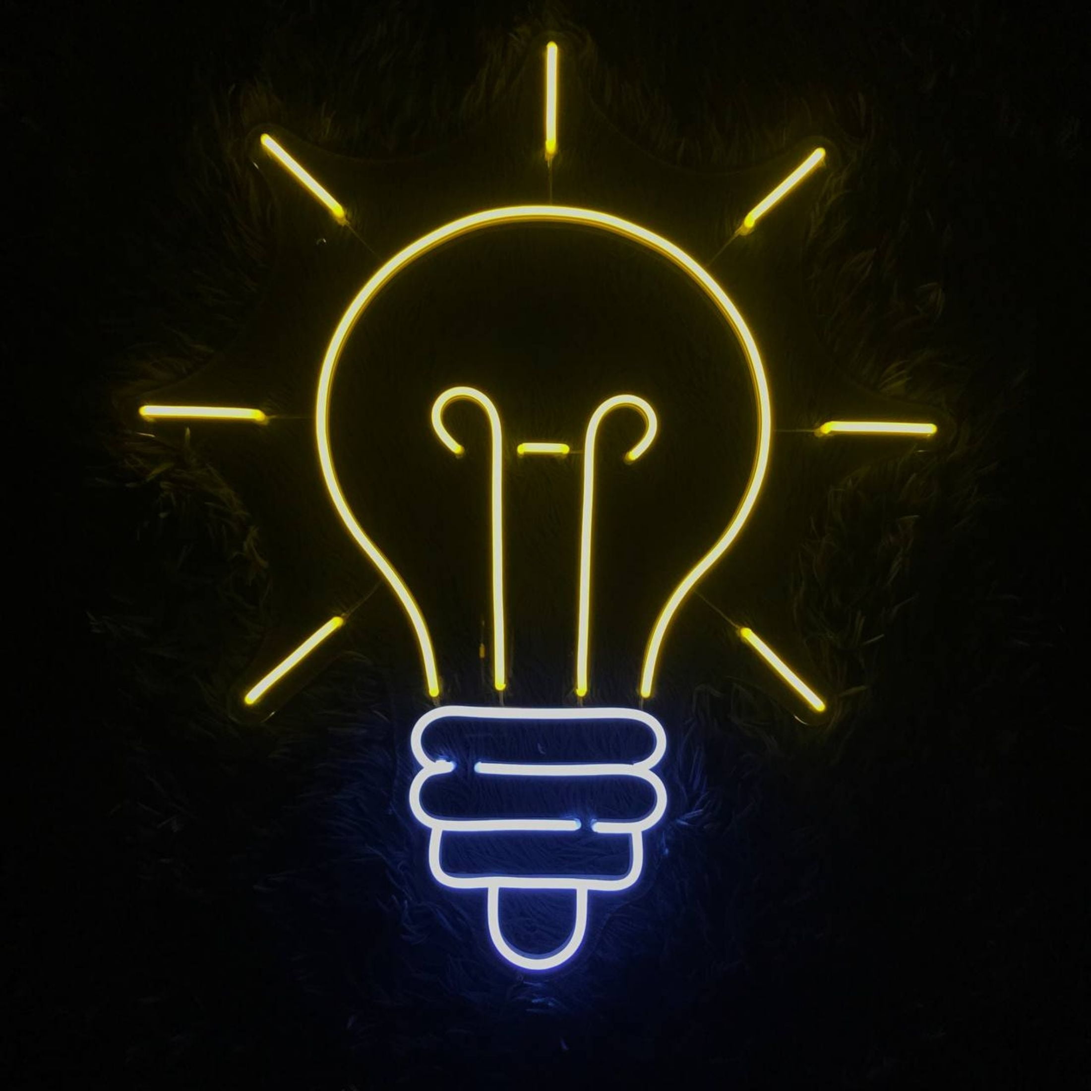 Handmadetneonsign Light Bulb Neon Sign, Light Bulb Wall Art Decor, Home ...