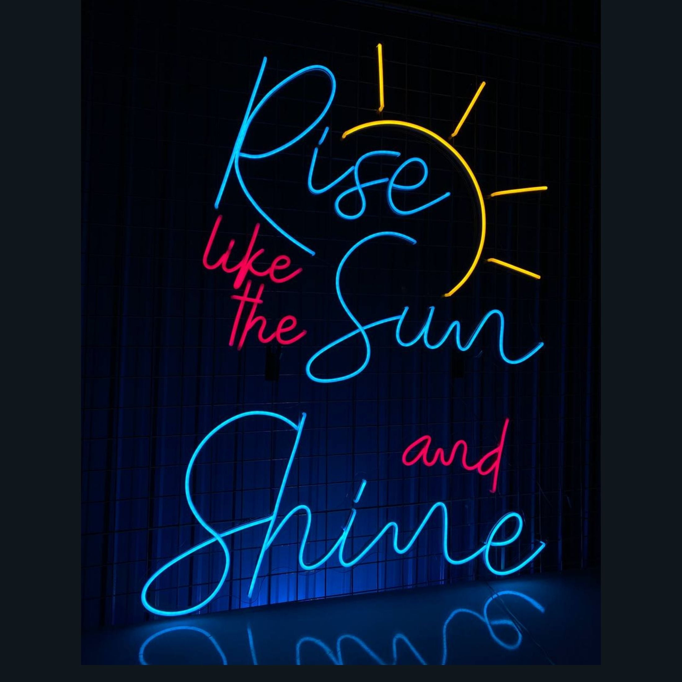Handmadetneonsign Light Like The Sun And Shine Neon Sign, Motivation ...