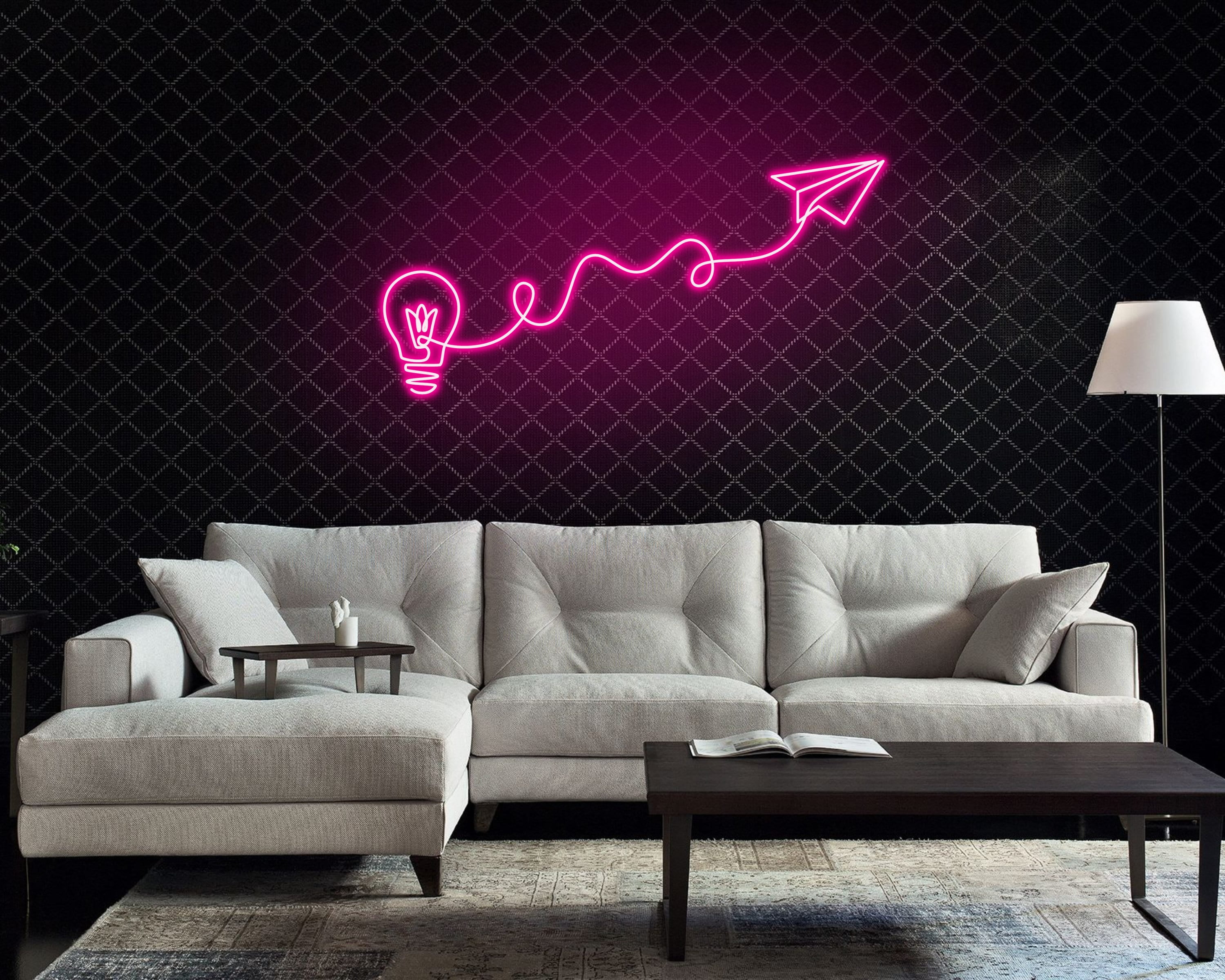 Handmadetneonsign Light bulb Led Sign, Light bulb Neon Sign, Wall Decor ...