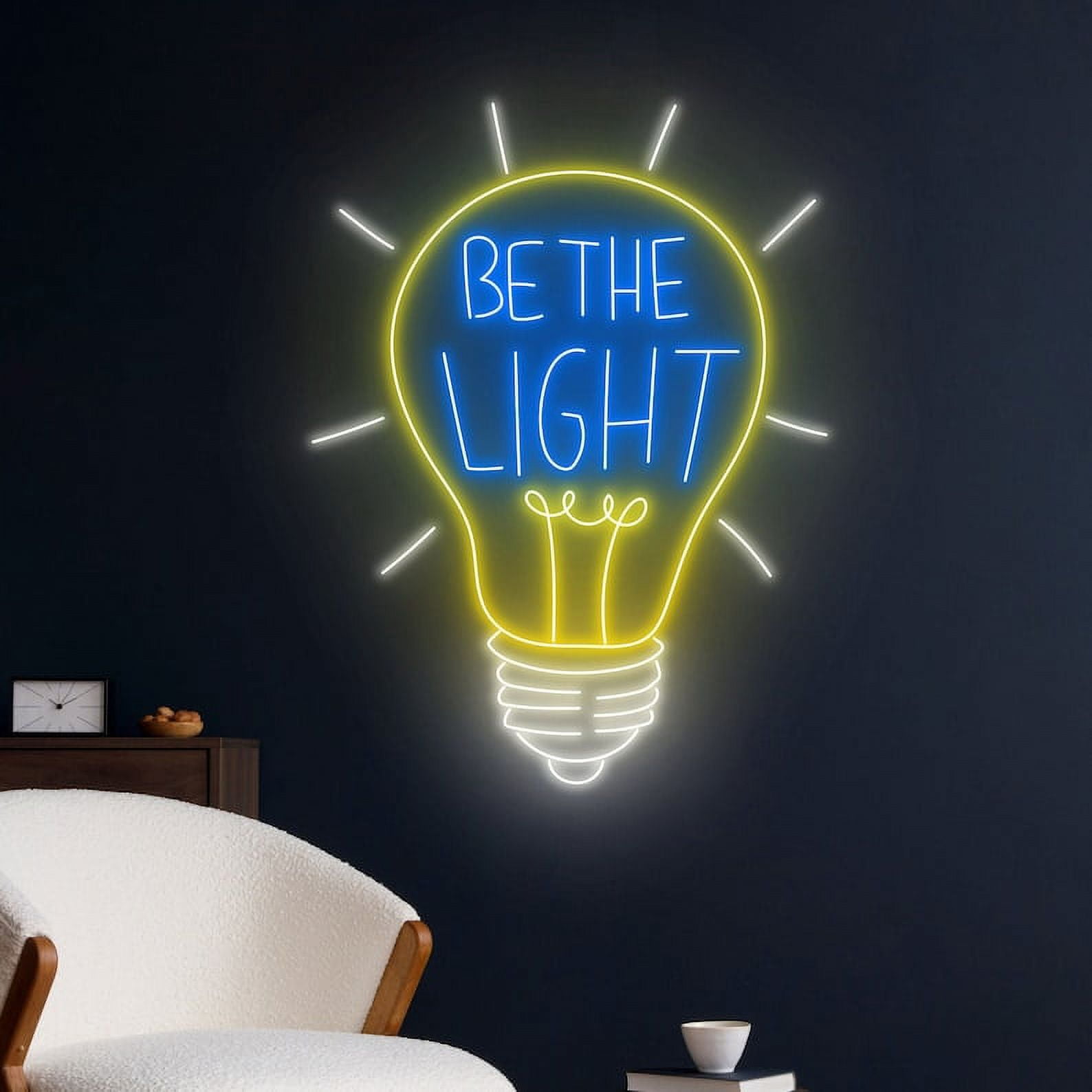 Handmadetneonsign Lightbulb Be The Light Neon Sign, Lamp Light Bulb ...