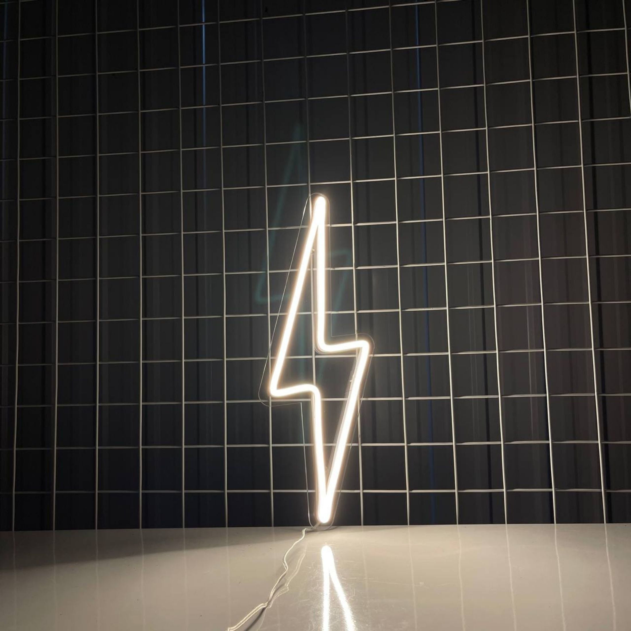 Handmadetneonsign Lighting Bolt Neon Sign, Thunderbolt Wall Art Decor ...