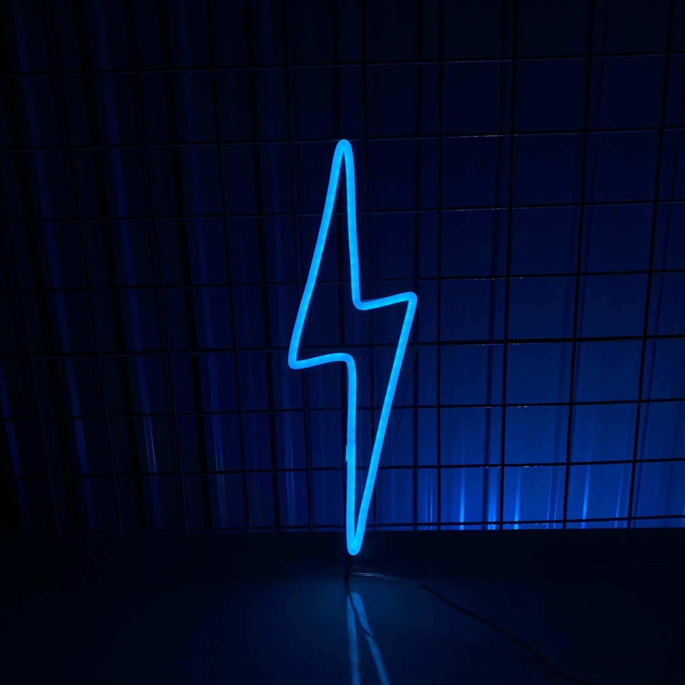 Handmadetneonsign Lighting Bolt Neon Signs, Light Bolt Led Signs ...