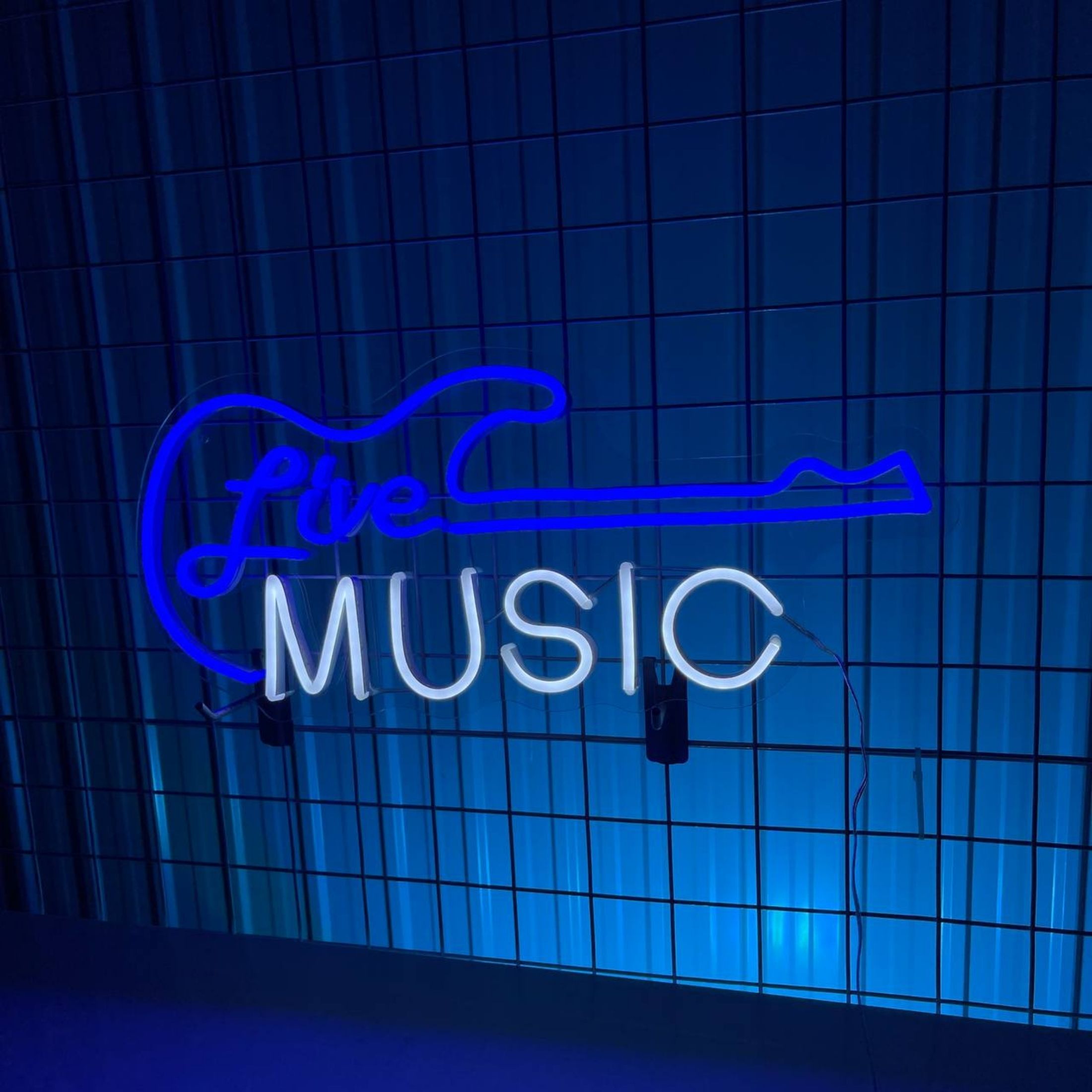 Handmadetneonsign Live Music Neon Sign, Music Wall Art Decor, Rock Band ...