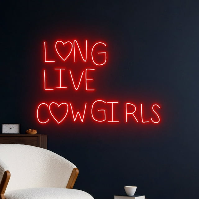 Handmadetneonsign Long Live Cowgirl Led Sign, Cowgirl Neon Sign ...