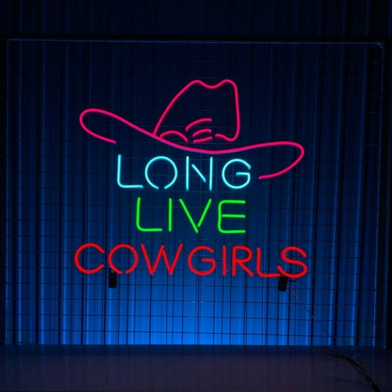 Handmadetneonsign Long Live Cowgirls Neon Sign, Cowgirl Hat Wall Art ...
