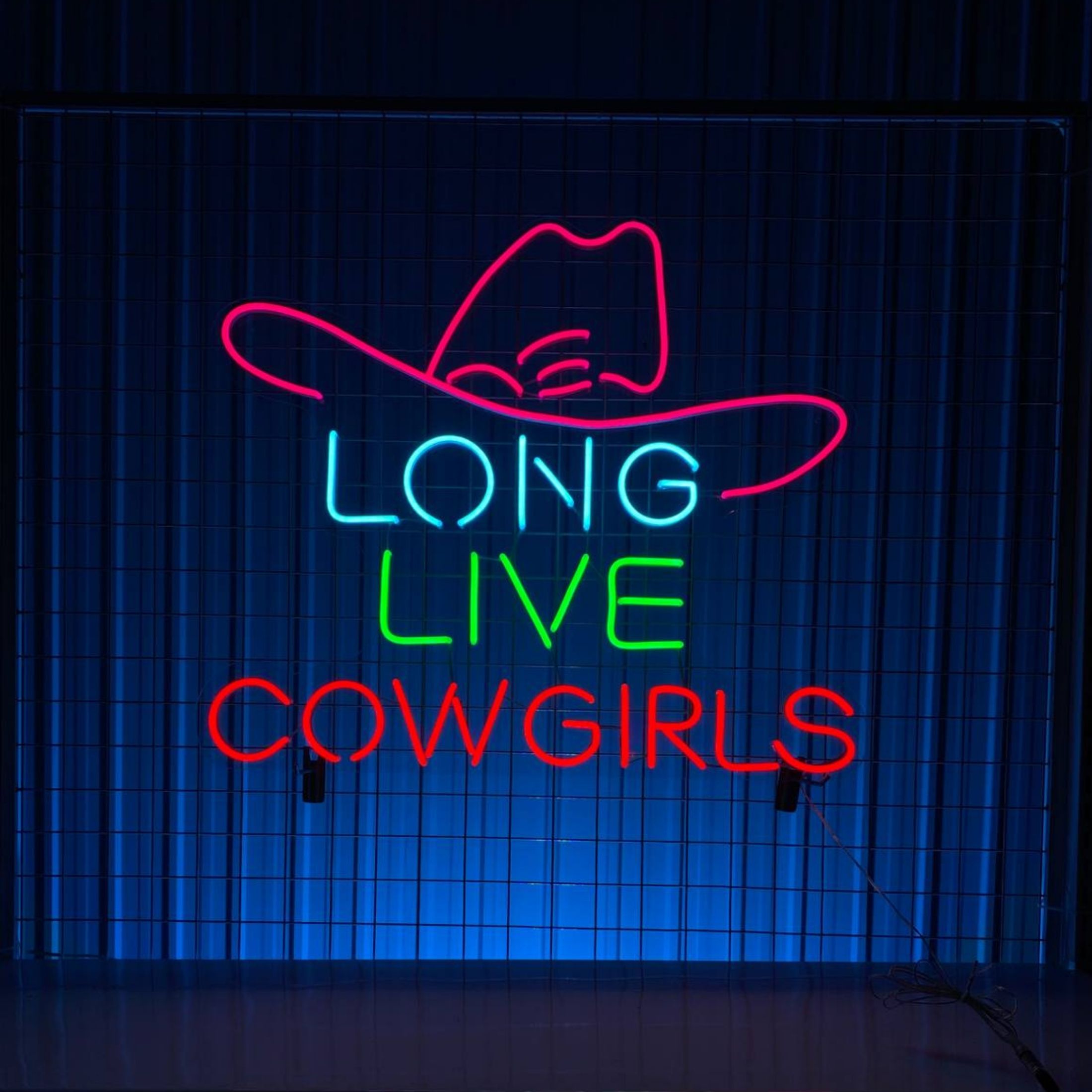 Handmadetneonsign Long Live Cowgirls Neon Sign Cowgirl Hat Wall Art