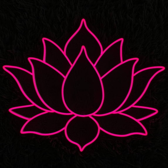 Handmadetneonsign Lotus Flower Neon Sign, Lotus Wall Art Decor, Home ...