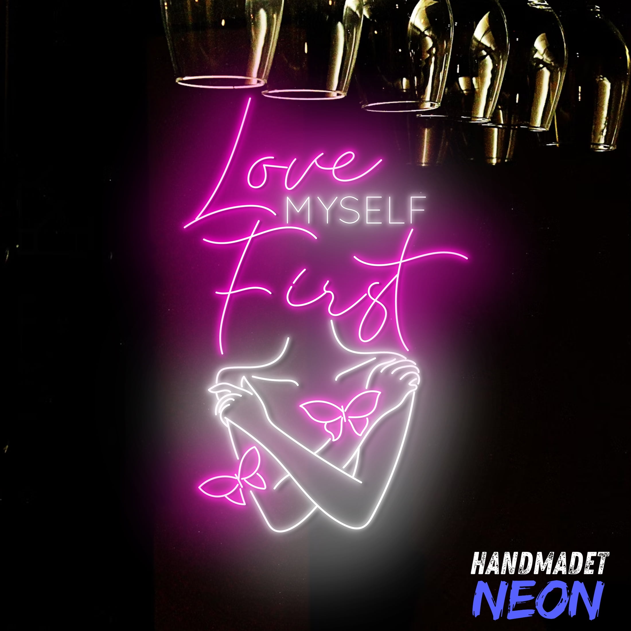Handmadetneonsign Love Myself Neon Sign, Led Wall Light For Bedroom ...