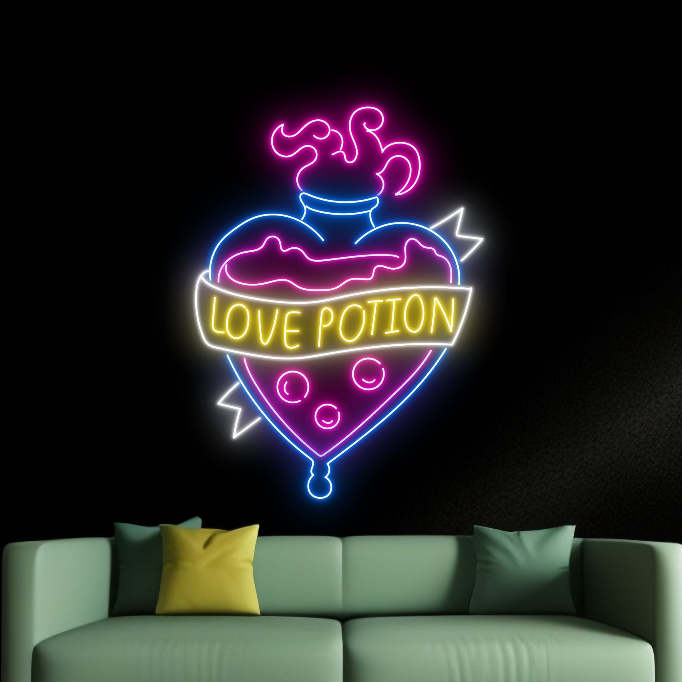 Handmadetneonsign Love Potion Neon Sign, Perfume Neon Wall Art Decor ...