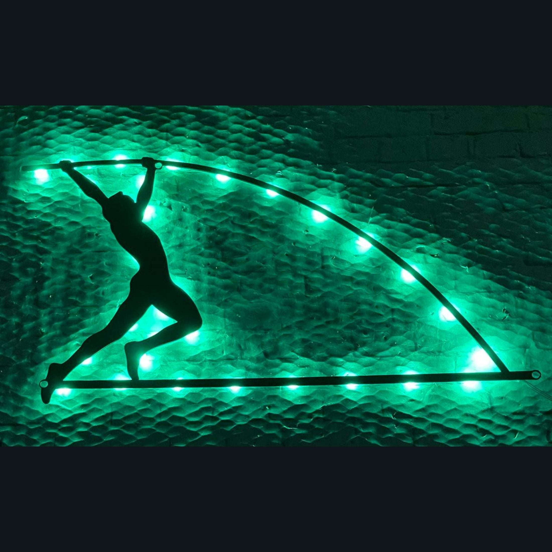 Handmadetneonsign Male Pole Vault Metal Wall Art Light, Pole Vaulting ...