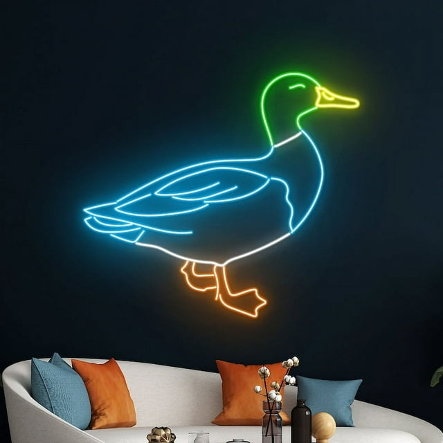 Handmadetneonsign Mallard Duck Neon Light, Mallard Duck Led Light, Duck ...