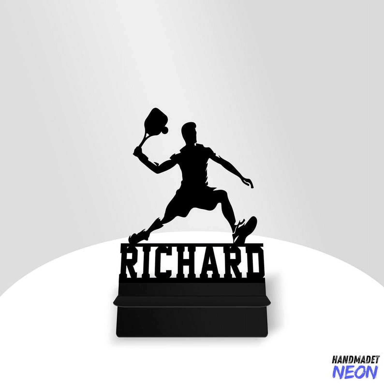 Handmadetneonsign Man Pickleball Phone Stand, Pickleball Metal Cell ...