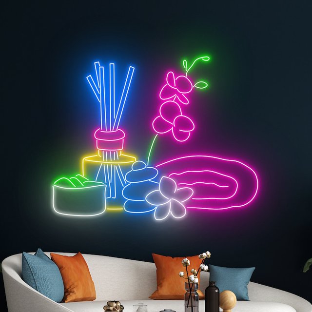 Handmadetneonsign Massage Spa Neon Light, Massage Spa Neon Sign ...