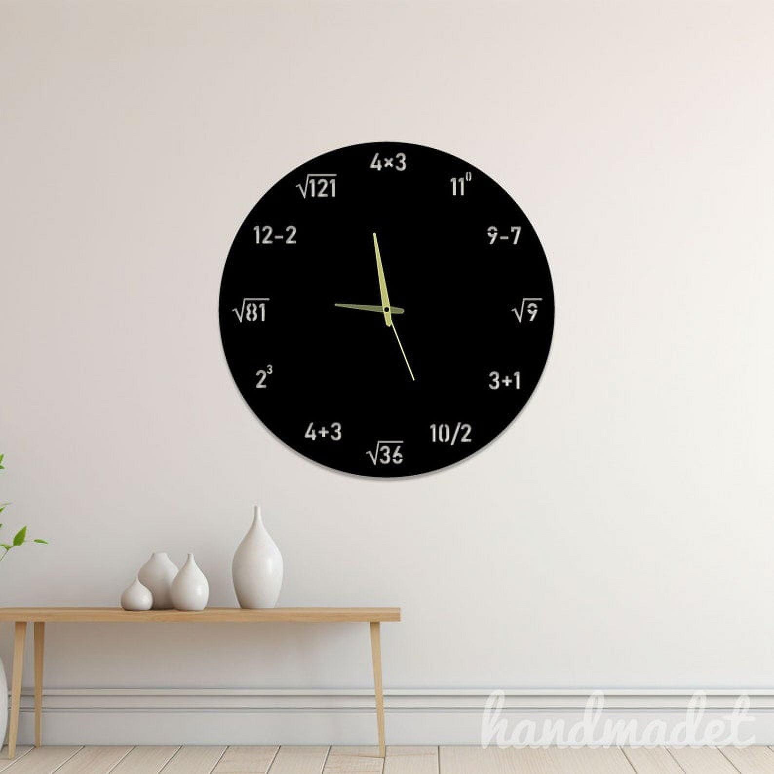 Handmadetneonsign Math Wall Clock Unique, Year Date Round Wall Clock ...