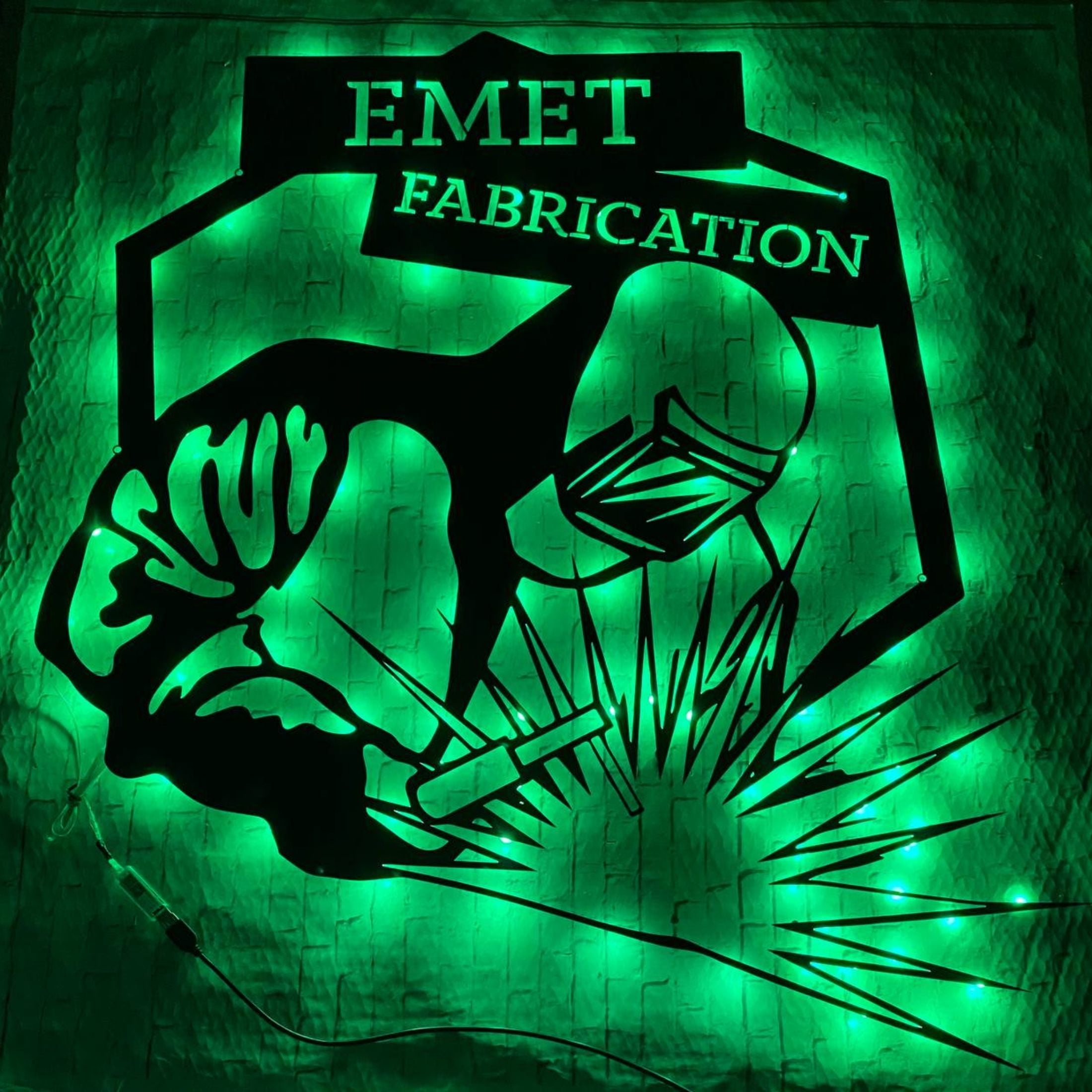 Handmadetneonsign Mechanical Contractors Metal Wall Art Light, Welding ...