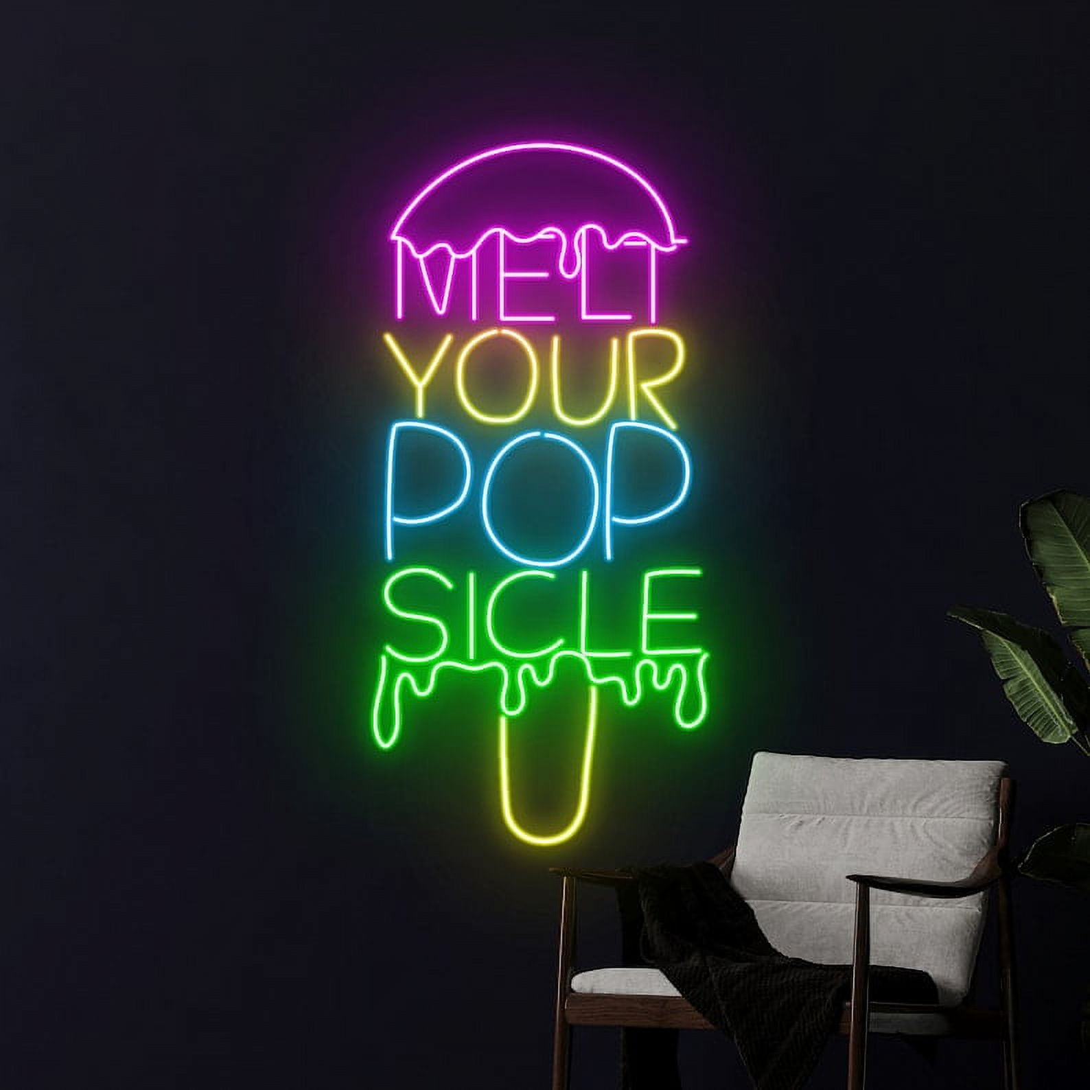 Handmadetneonsign Melt Your Pop Sicle Ice Cream Neon Sign, Ice Cream ...