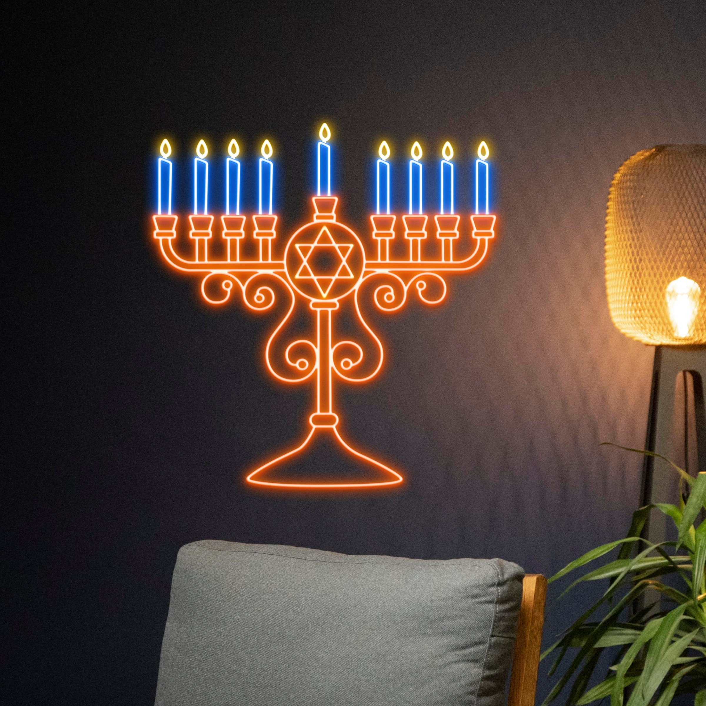 Big Dot of Happiness Hanukkah Menorah - DIY Shaped Chanukah Holiday ...