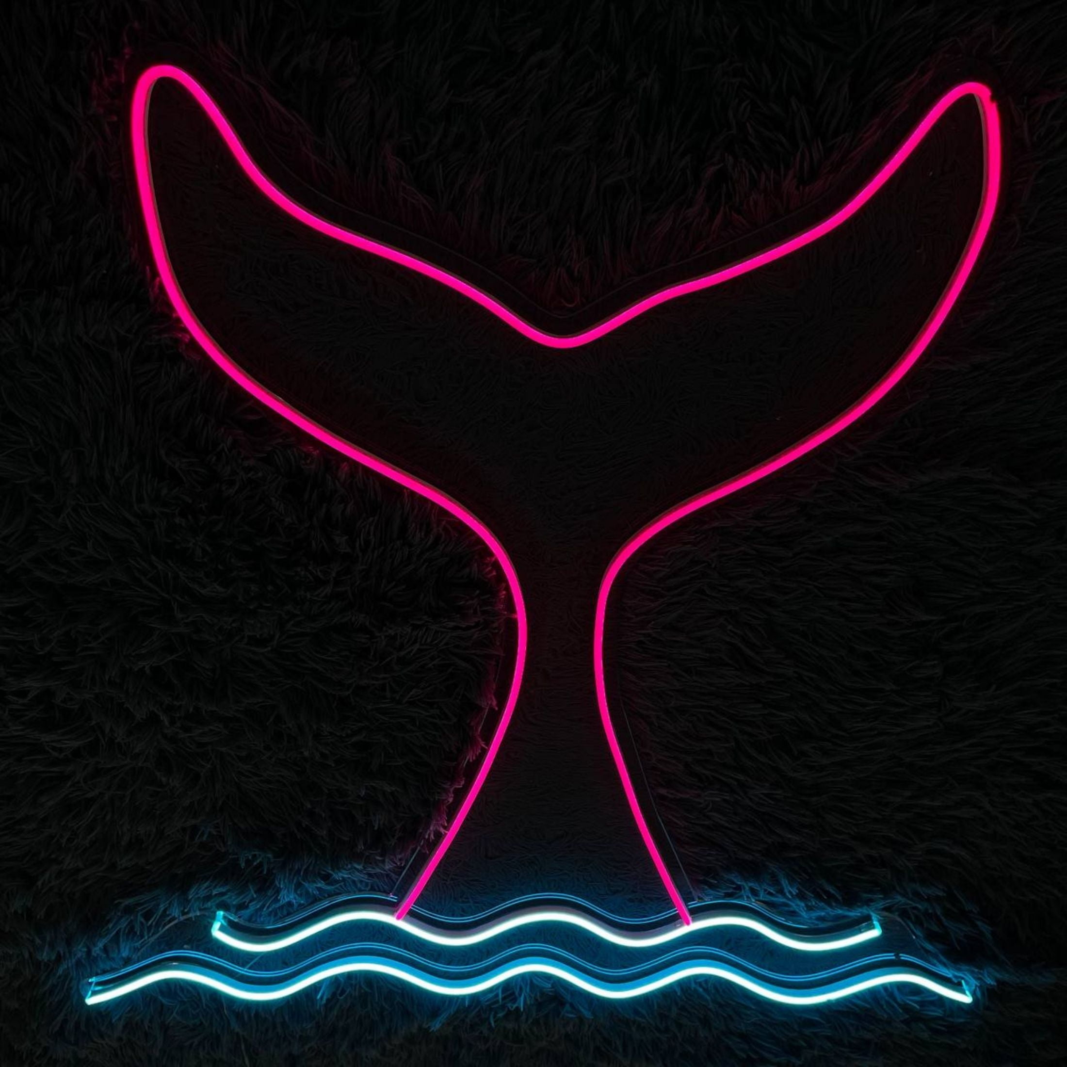 Handmadetneonsign Mermaid Tail Neon Sign, Mermaid Wall Art Decor, Kid ...
