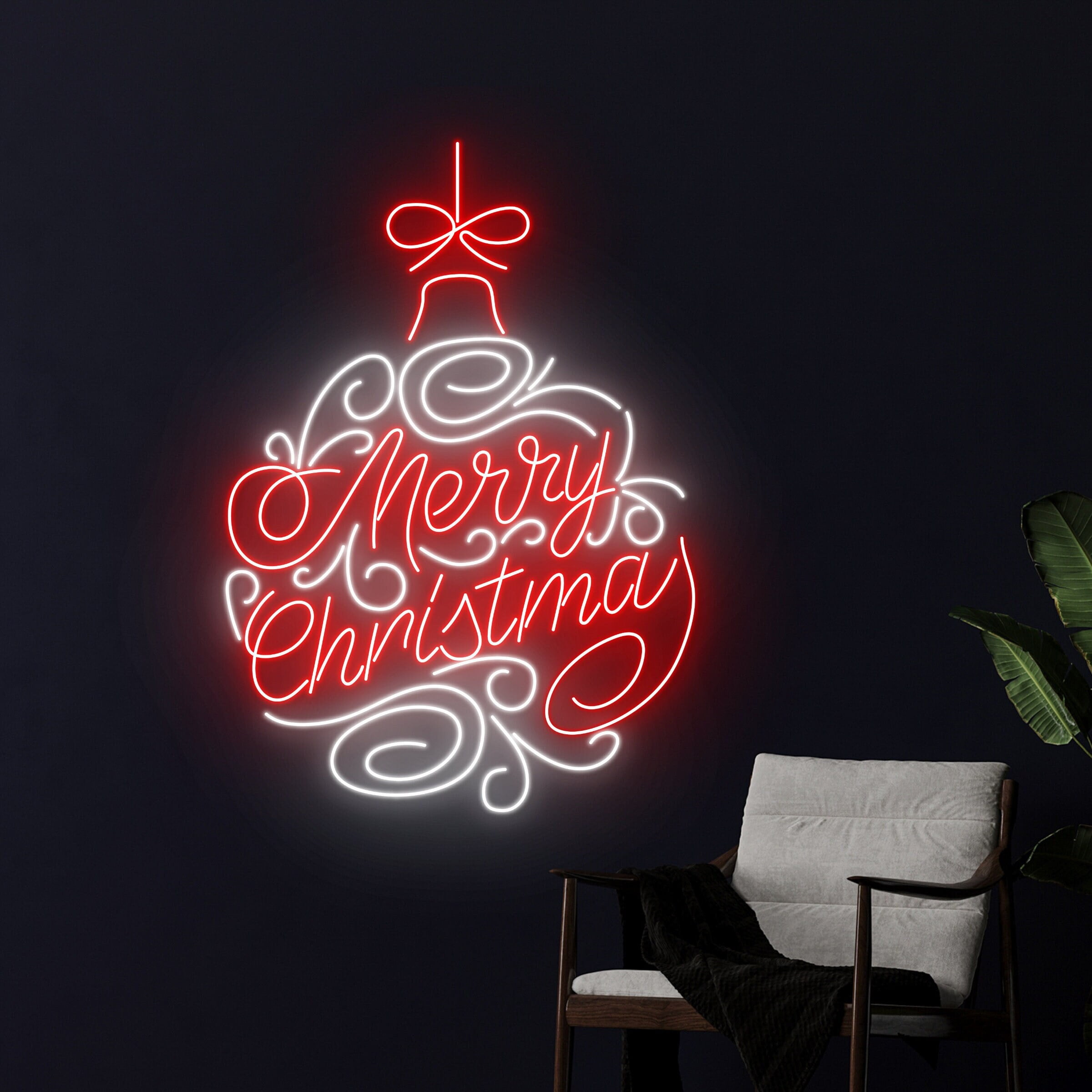 Handmadetneonsign Merry Christmas Bauble Neon Sign, Christmas Bauble ...