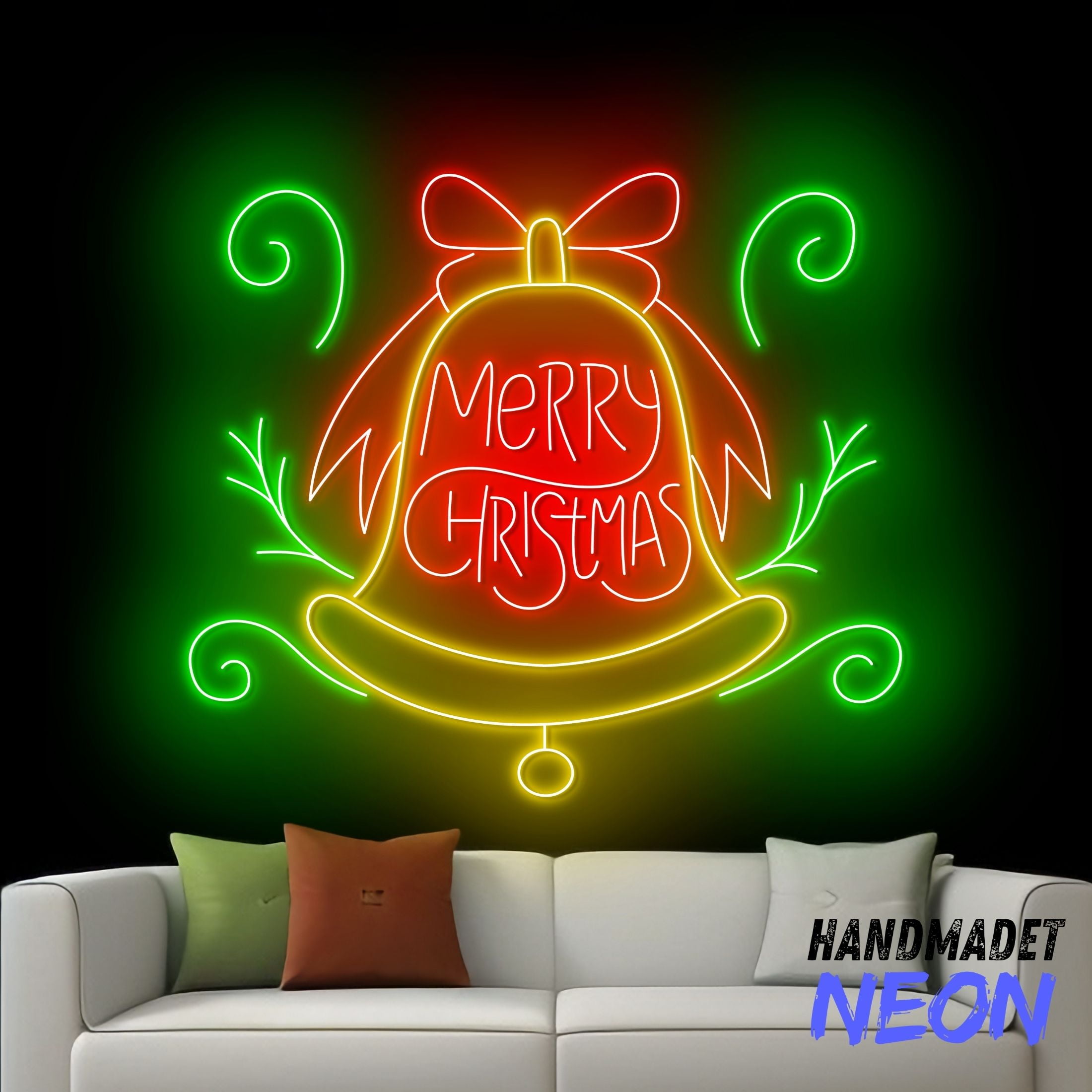 Handmadetneonsign Merry Christmas Neon Sign, Christ Led Sign, Xmas Wall ...