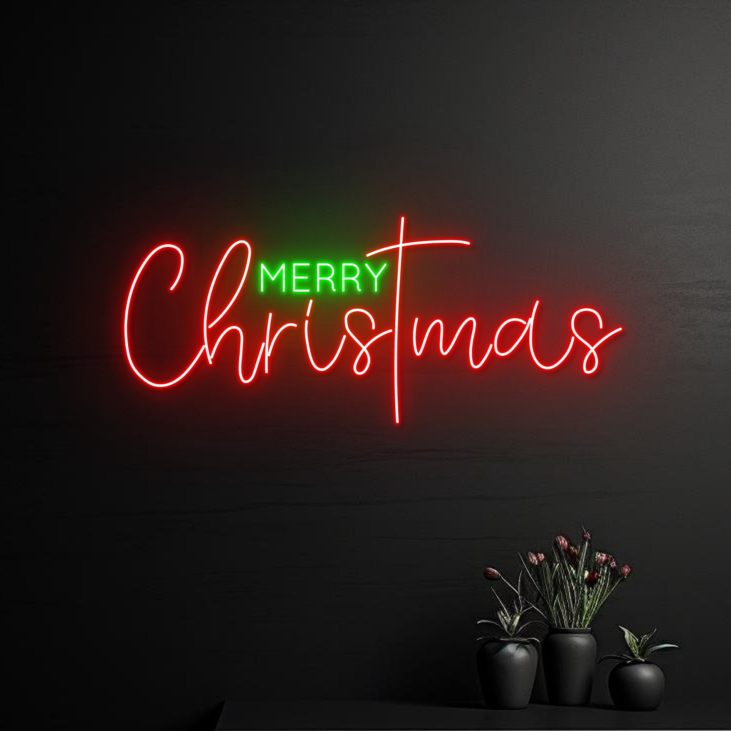 Handmadetneonsign Merry Christmas Neon Sign, Custom Christmas Led Sign ...