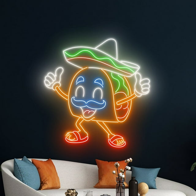 Handmadetneonsign Mexican Tacos Neon Sign, Funny Taco Neon Light, Tacos ...