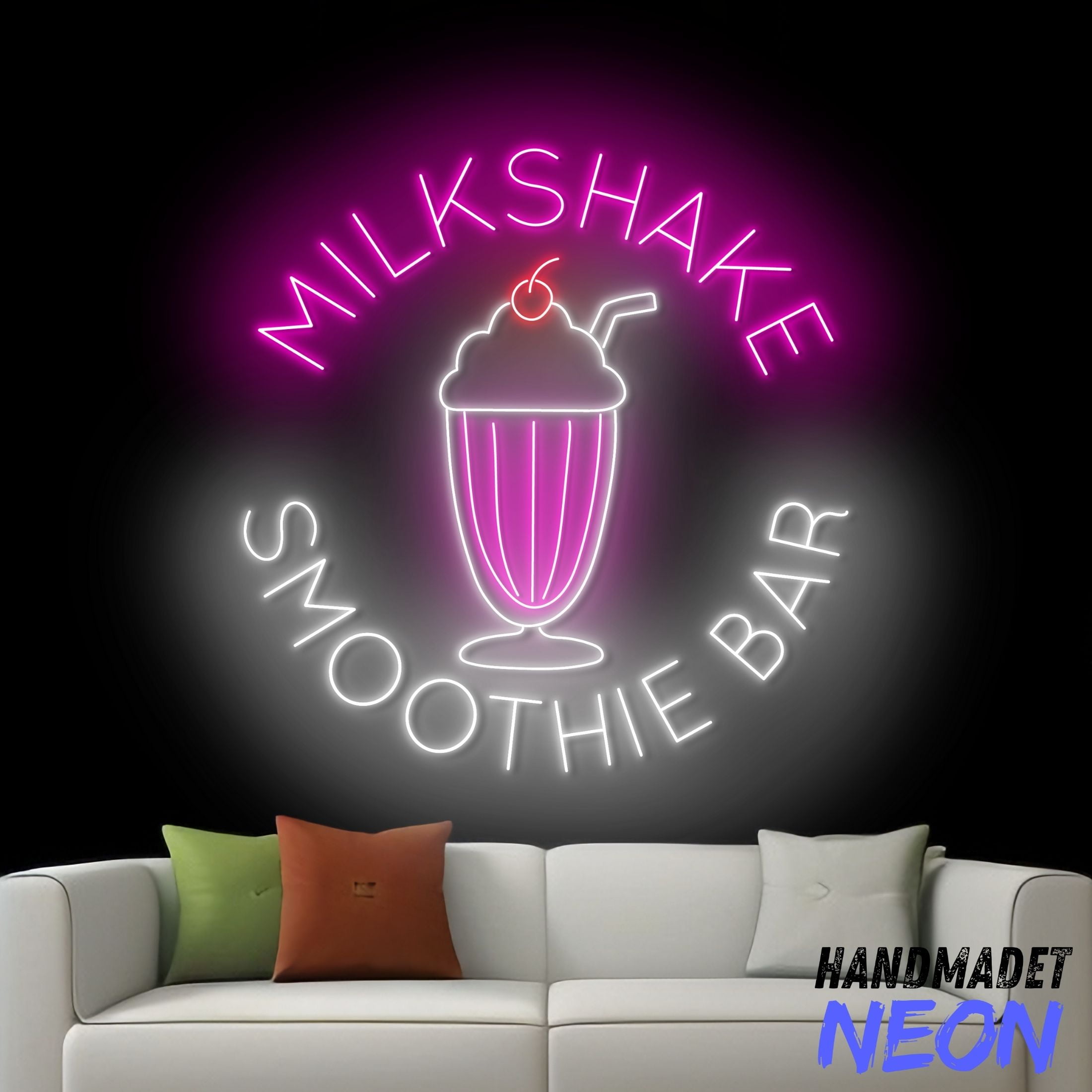 Handmadetneonsign Milkshake Bar Neon Sign, Smoothie Bar Wall Art Light ...